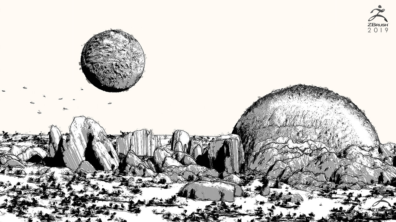 Joseph Drust - Non-Photo Realistic Illustration Tests ZBrush 2019