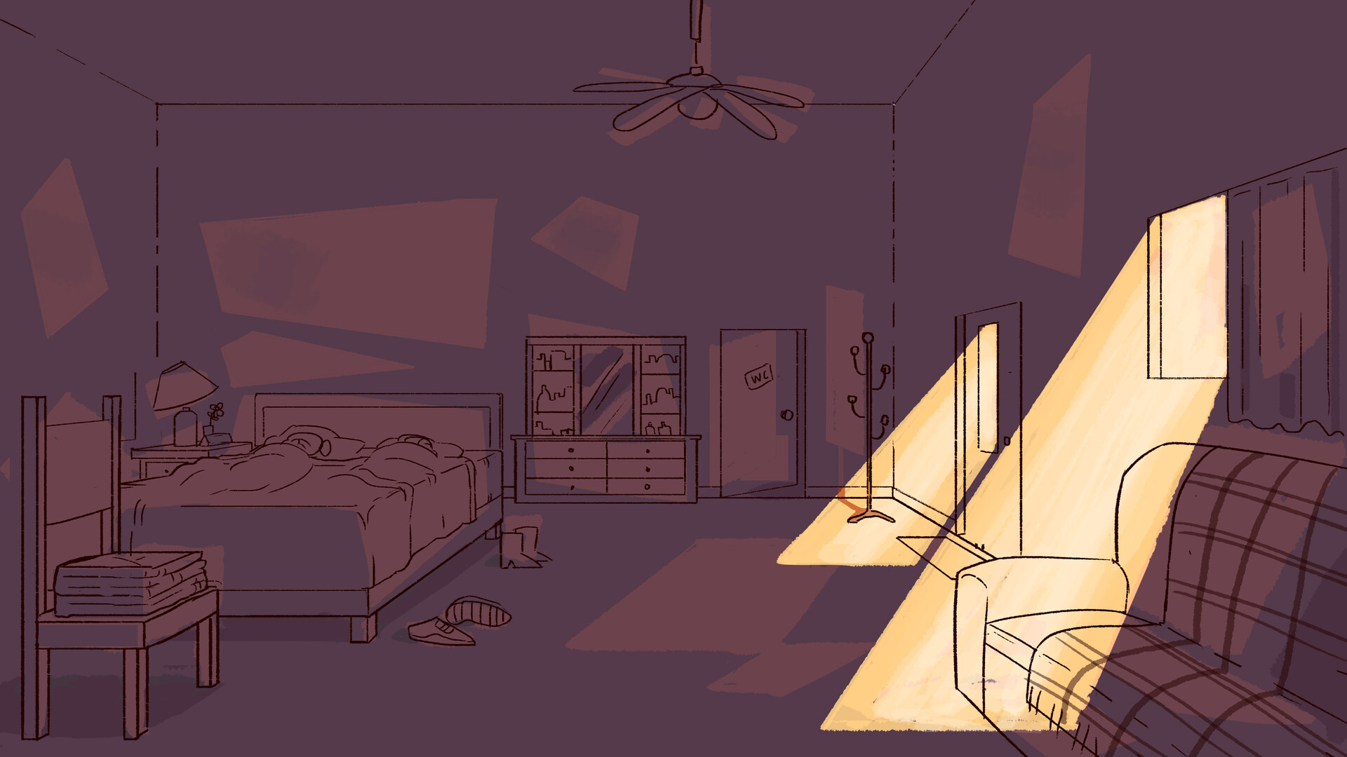 ArtStation - Bedroom at Dawn Backgrounds