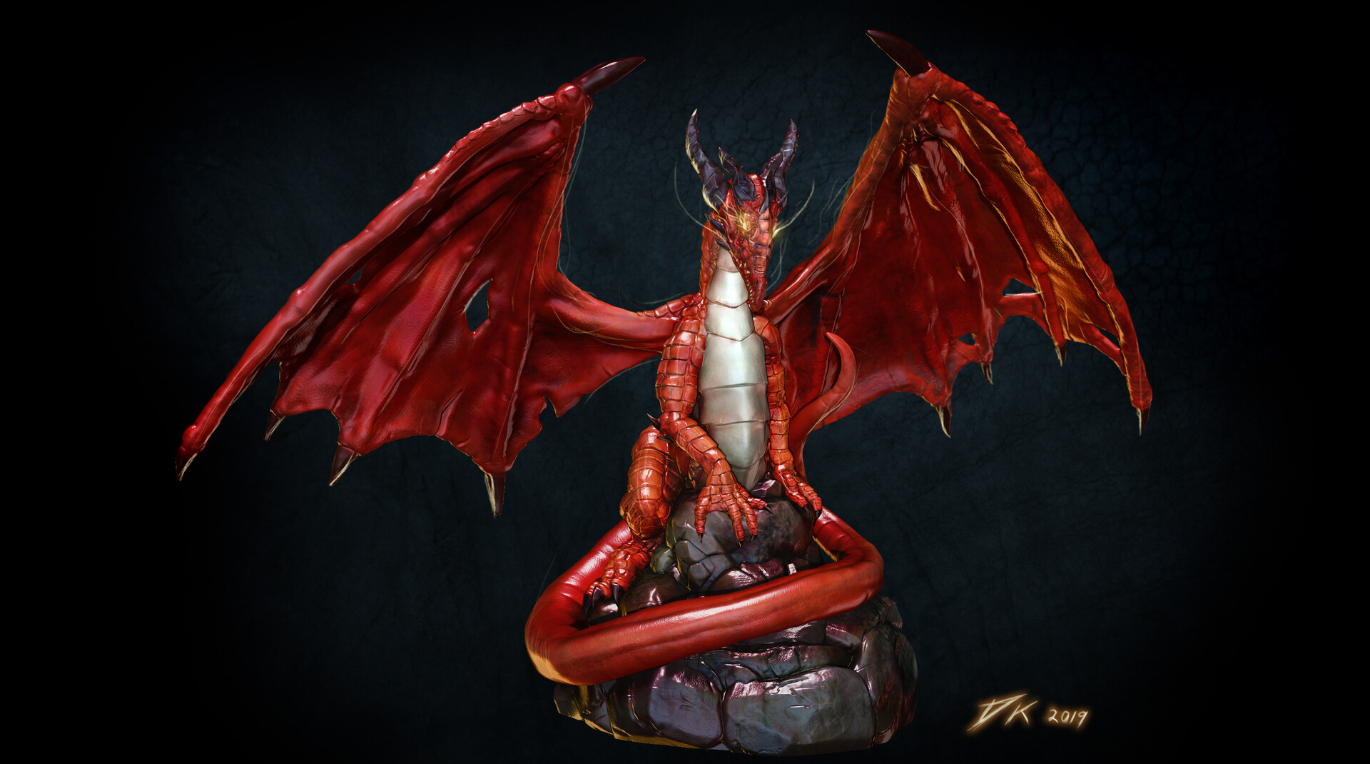 ArtStation - Red Dragon Render & Composites