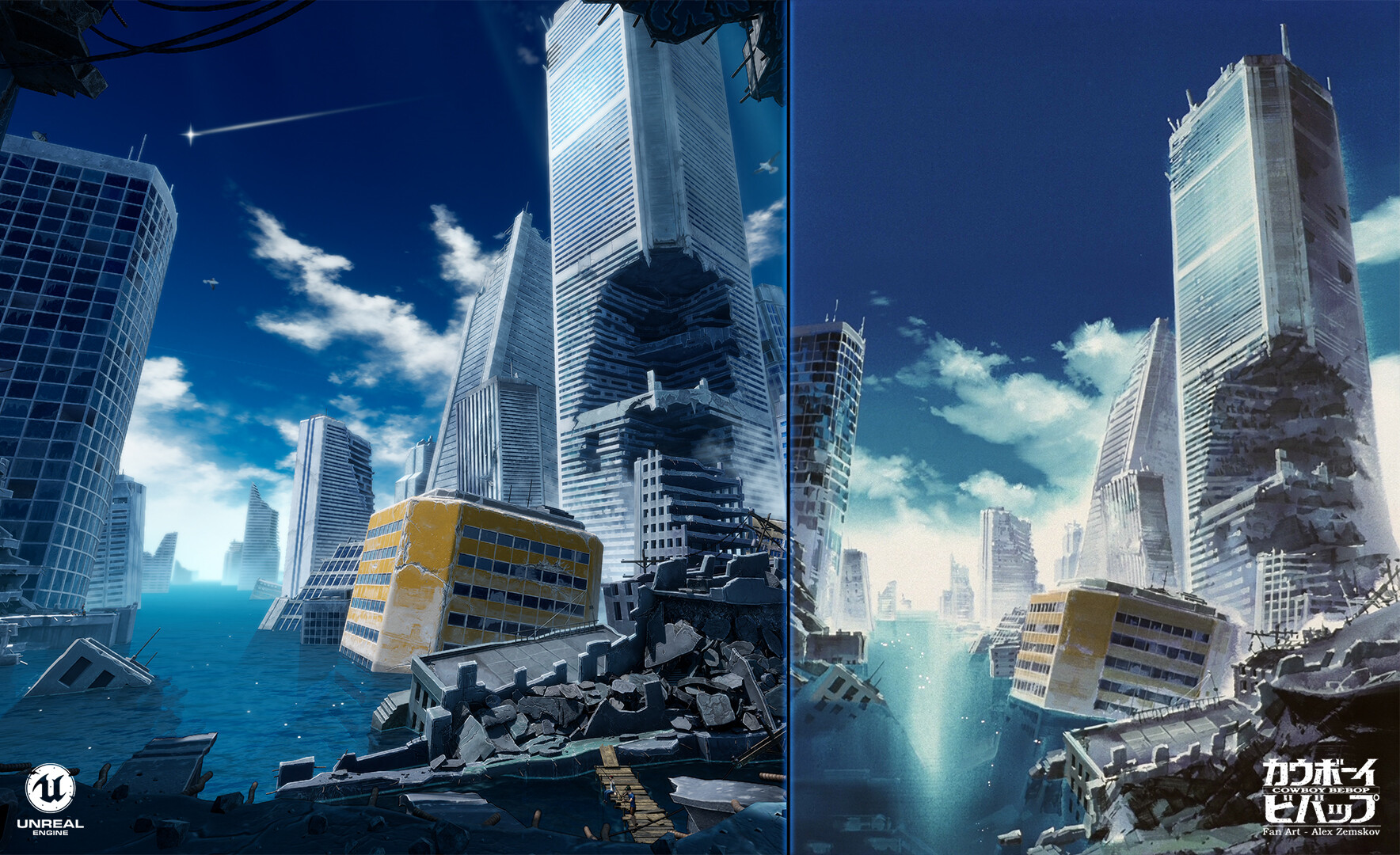 Alex Zemskovs - Cowboy Bebop - Earth 2071 - UE4 Fan Art