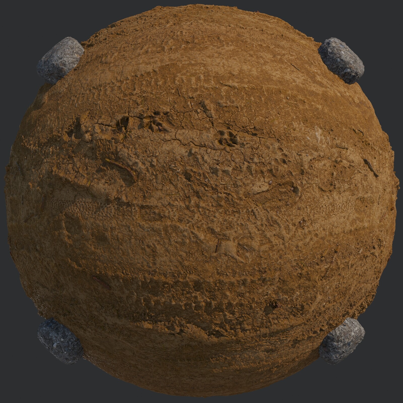 ArtStation - Scanned Textures - Forest Trail Soil - 4k square versions