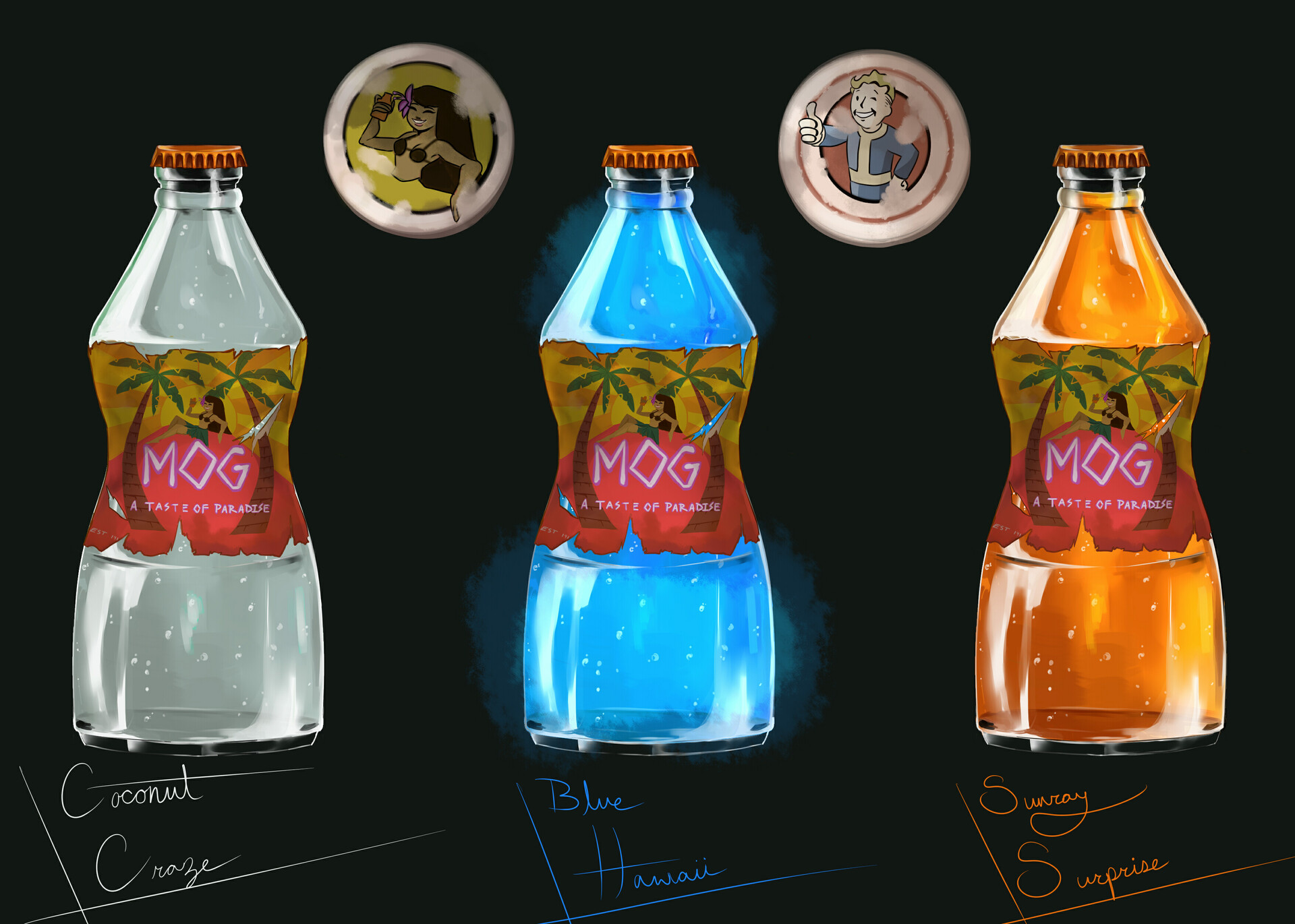 ArtStation - MOG - Fallout Hawaii Drink