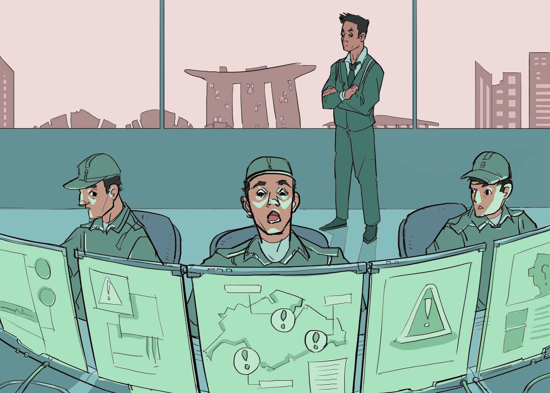 ArtStation - Digital defence illustrations (Internship project)