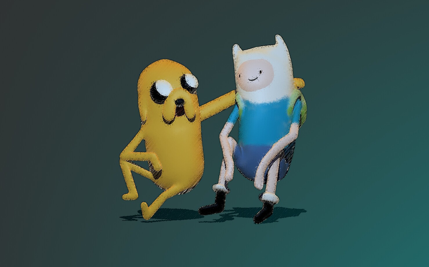 ArtStation - jake and finn(adventure time)