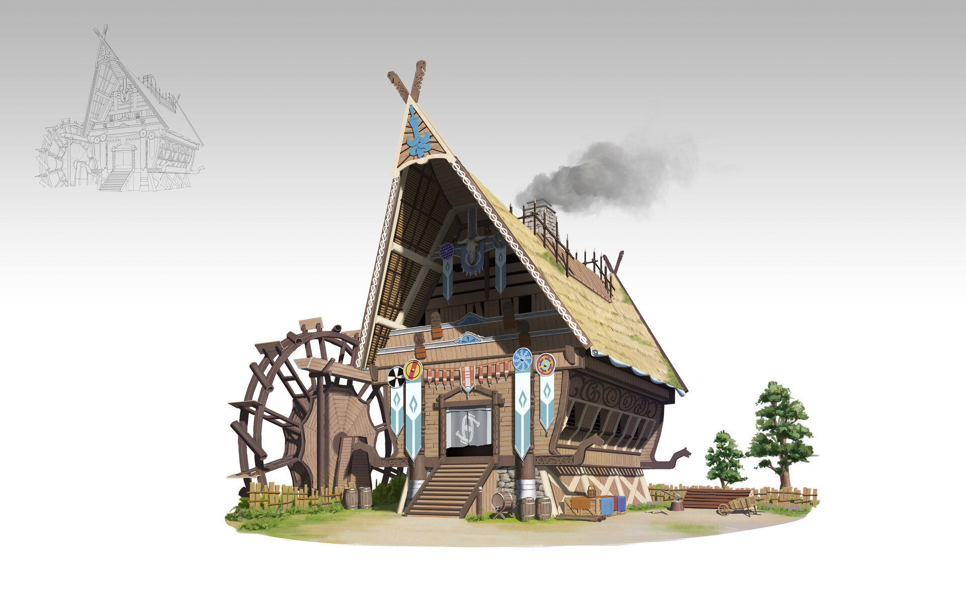 ArtStation - Viking house