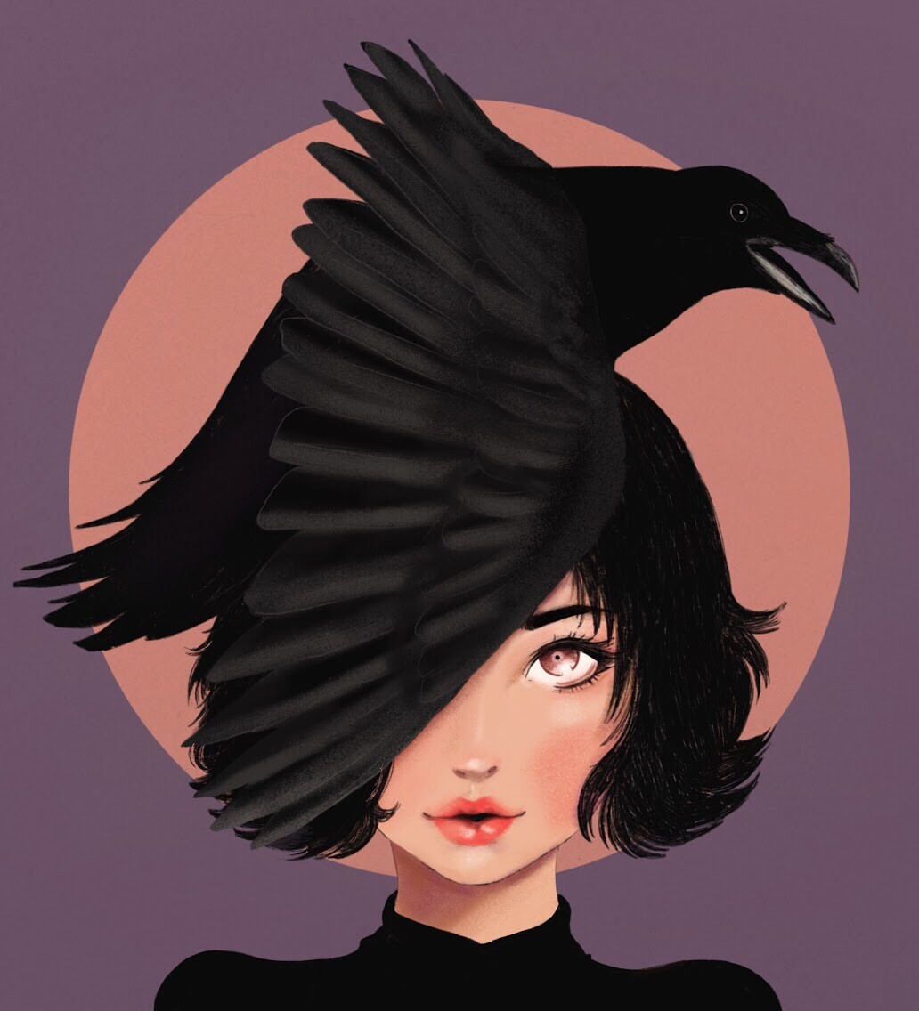 ArtStation - Witch & Raven Illustration