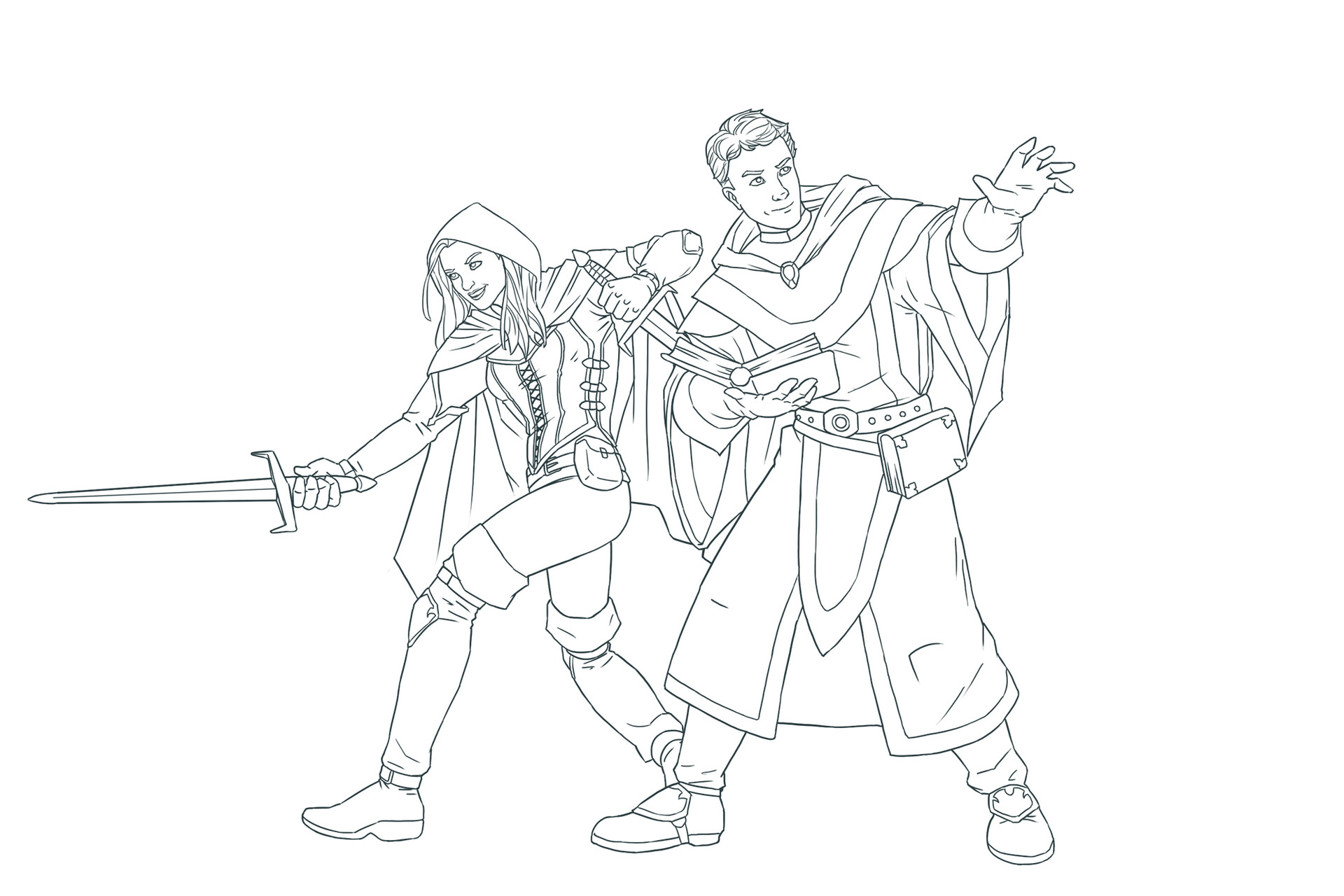 dnd rogue coloring pages