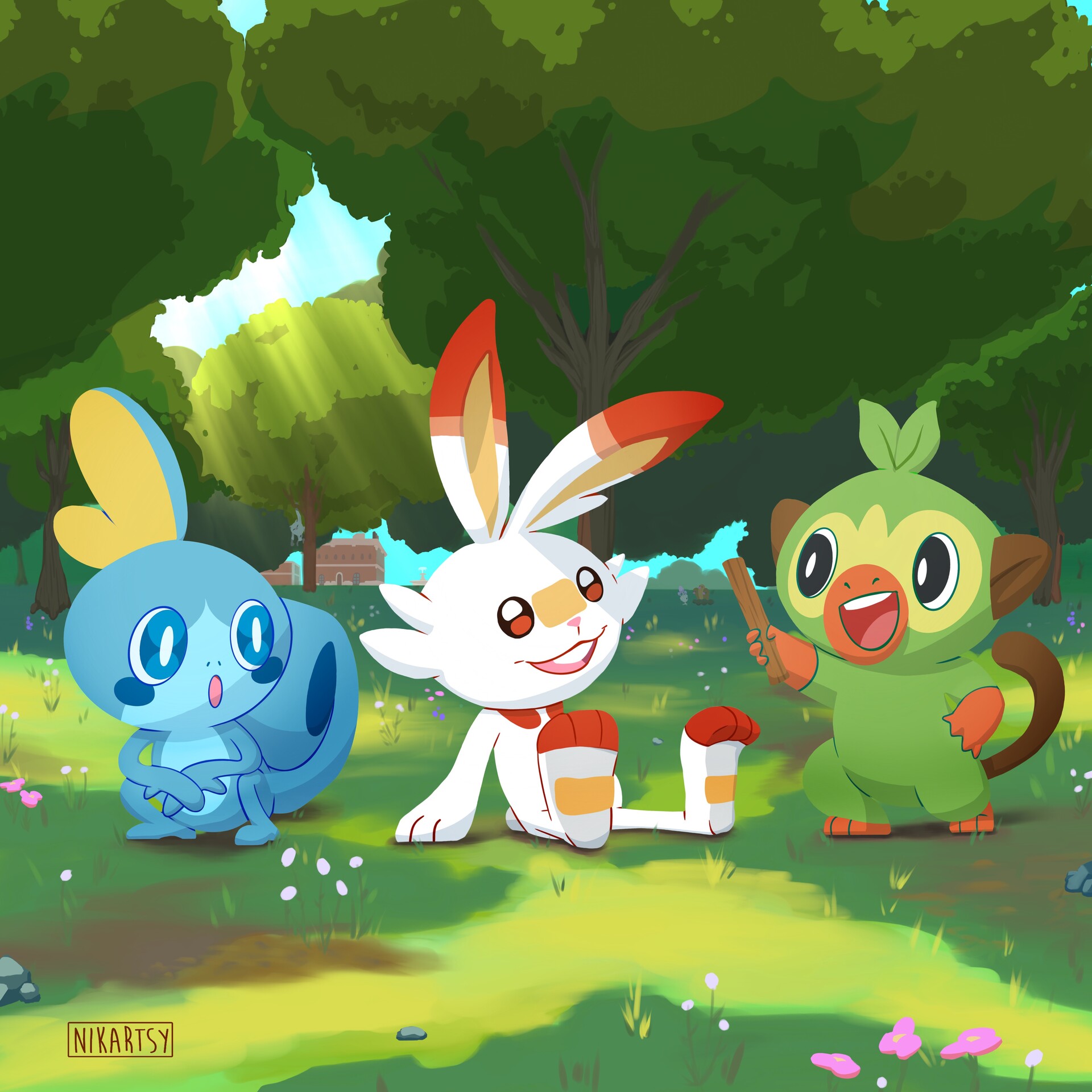 ArtStation - Pokemon Gen 8 Starters