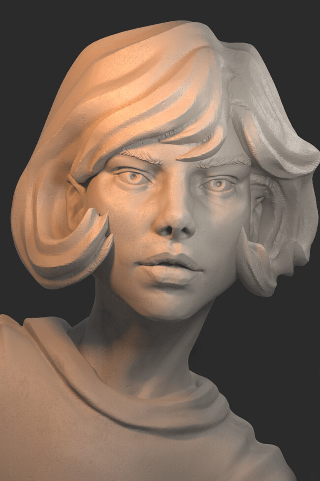 ArtStation - Female Head sketch