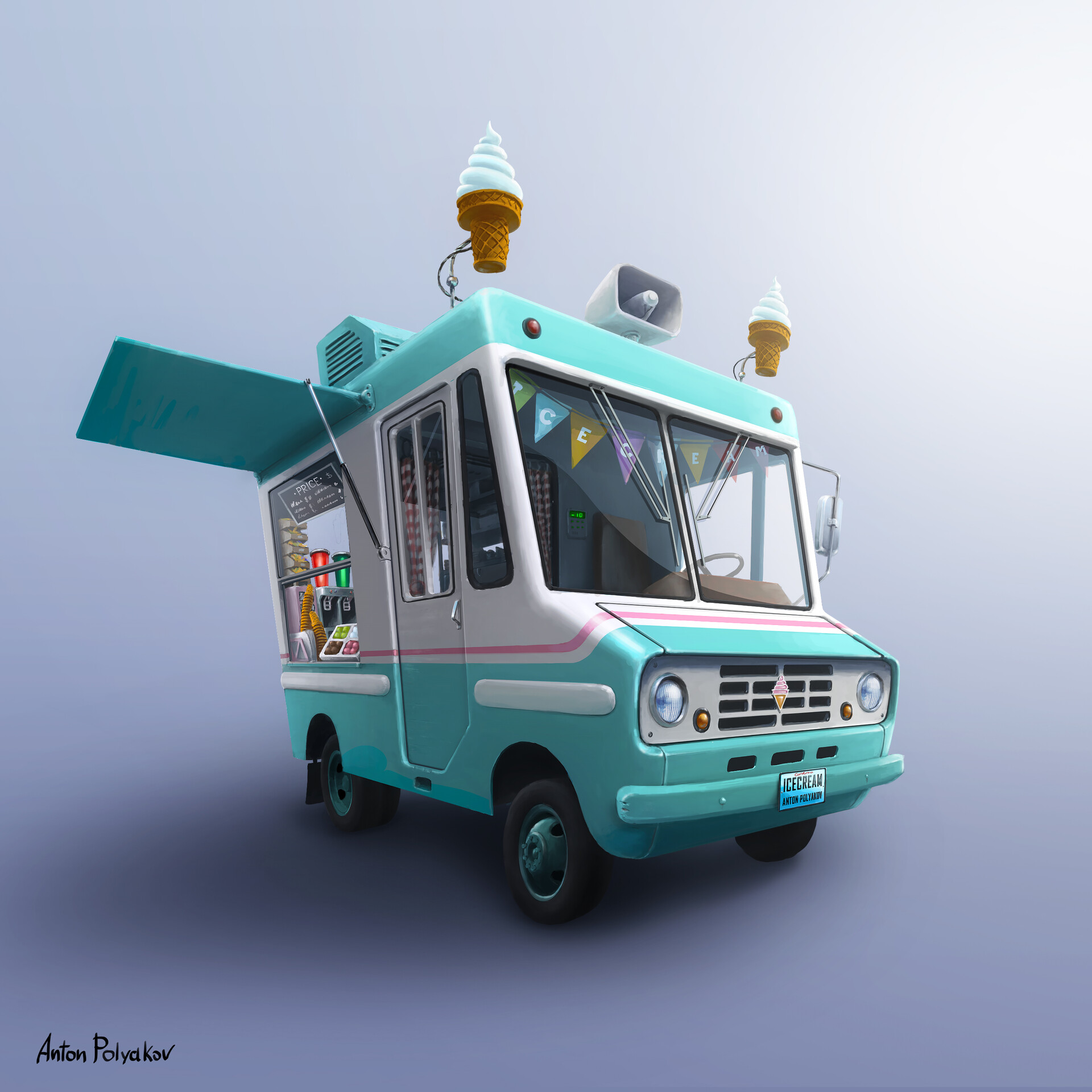 ArtStation - Ice cream van