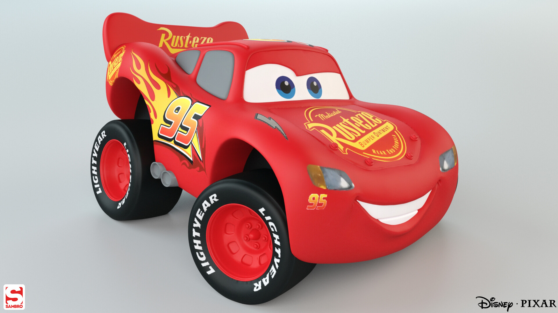 ArtStation - Stylised Cars Lightning McQueen - Sambro