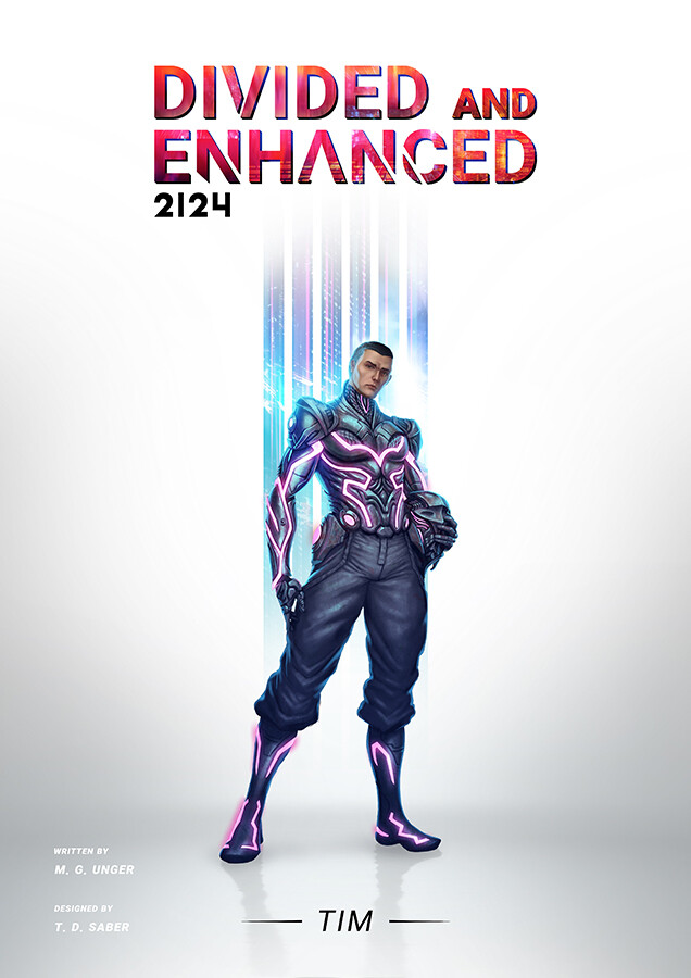 Taregh Saber - Divided and Enhanced 2124 - Book Cover Design