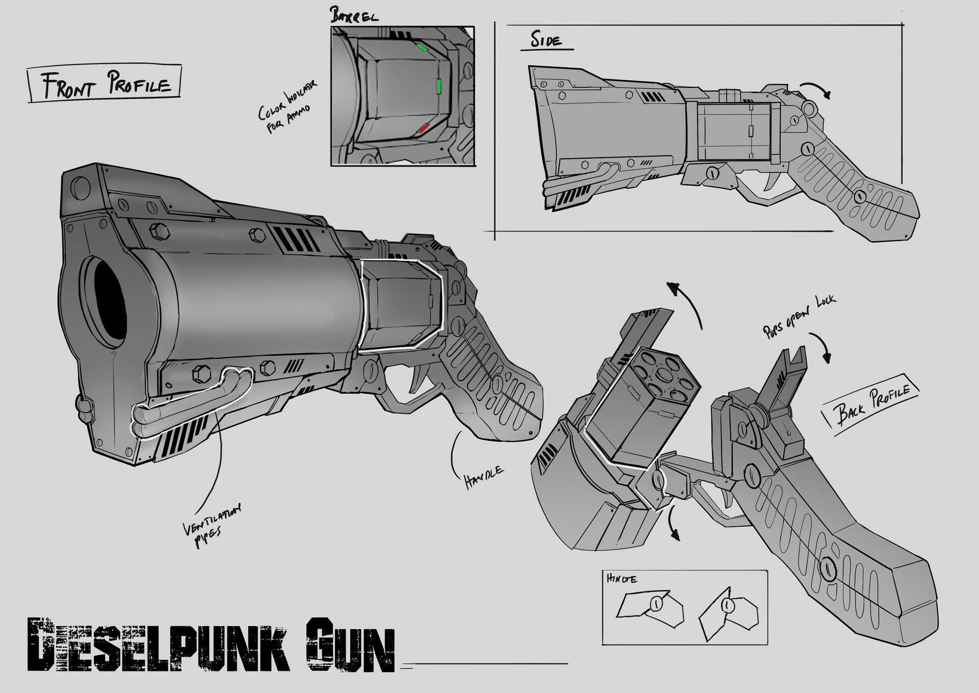 ArtStation - Dieselpunk Gun