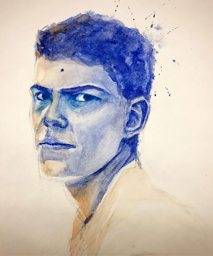 ArtStation - Watercolor Self - Portrait