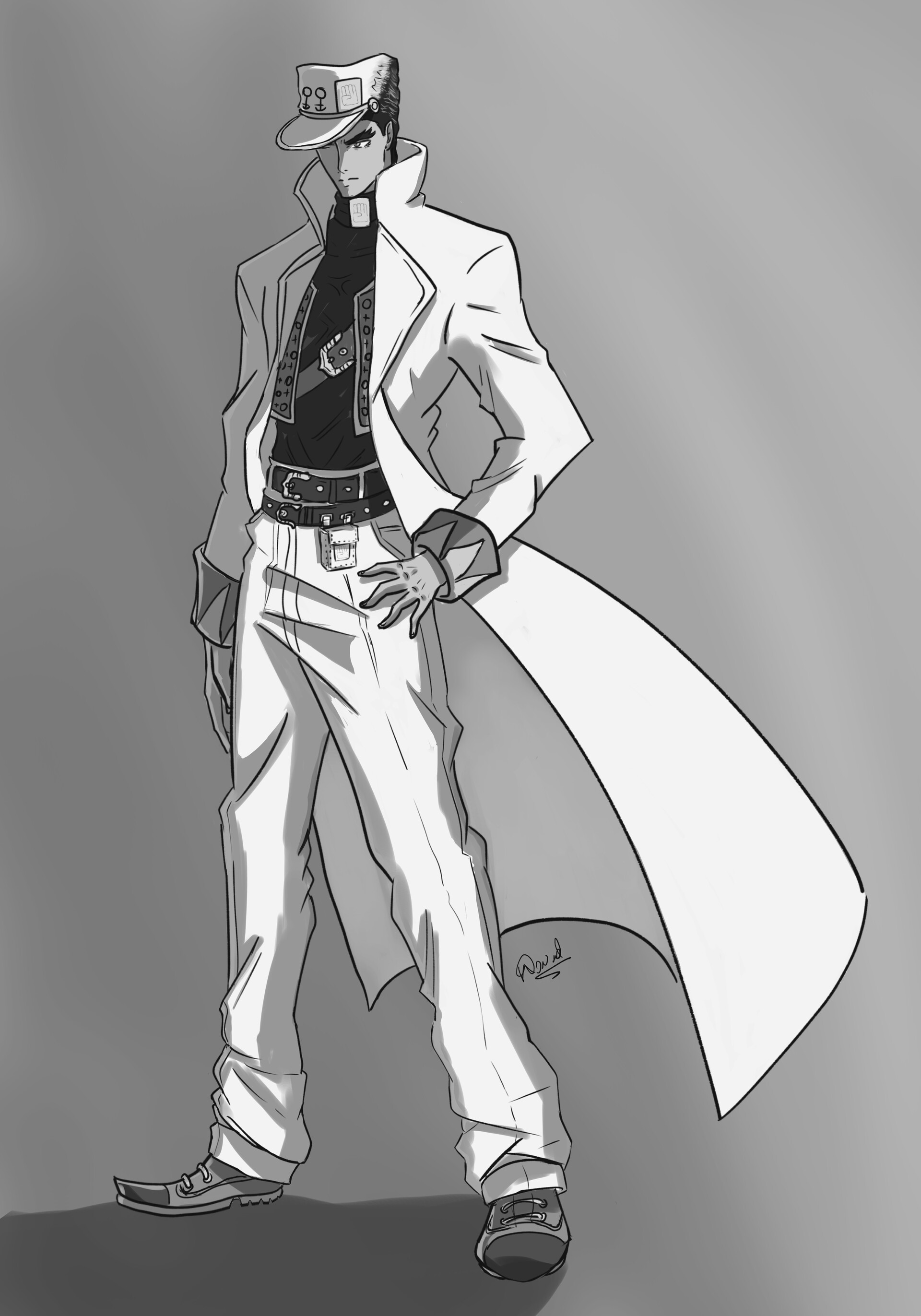 how to draw jotaro easy