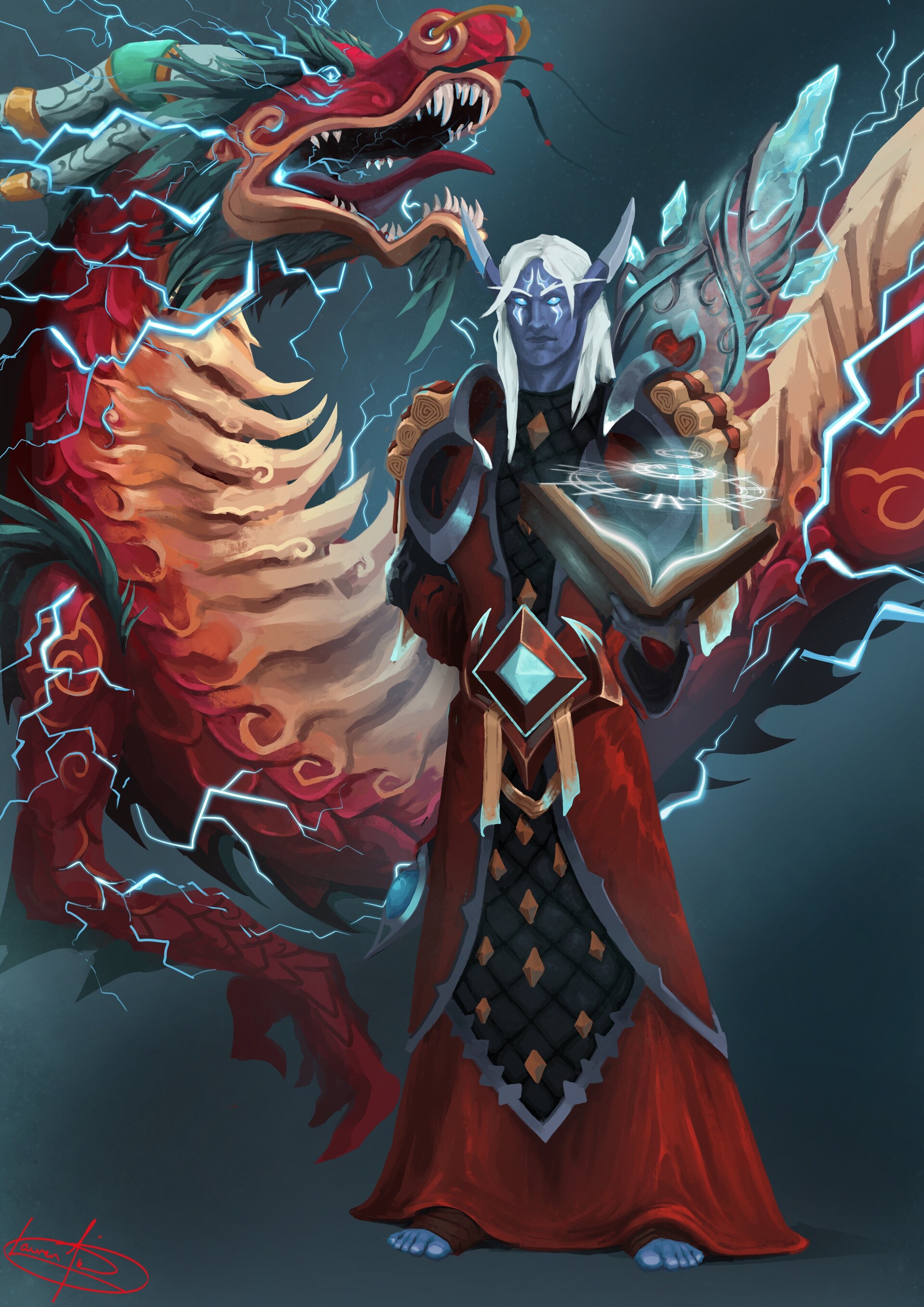 ArtStation - Nightborne Mage Commission