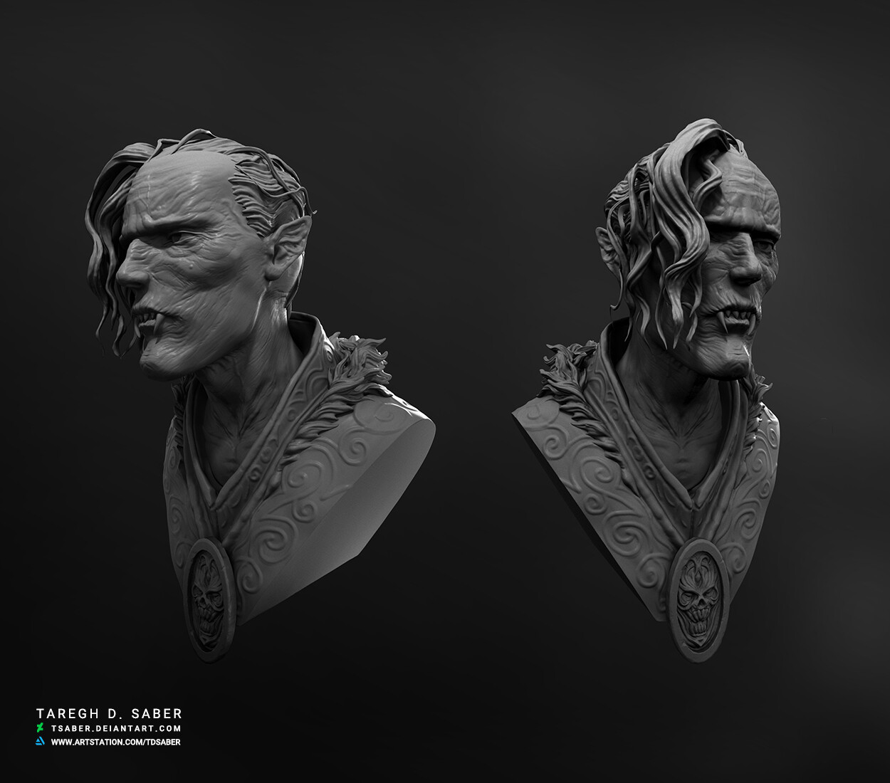 Taregh Saber - Vampire Bust - 3D Model