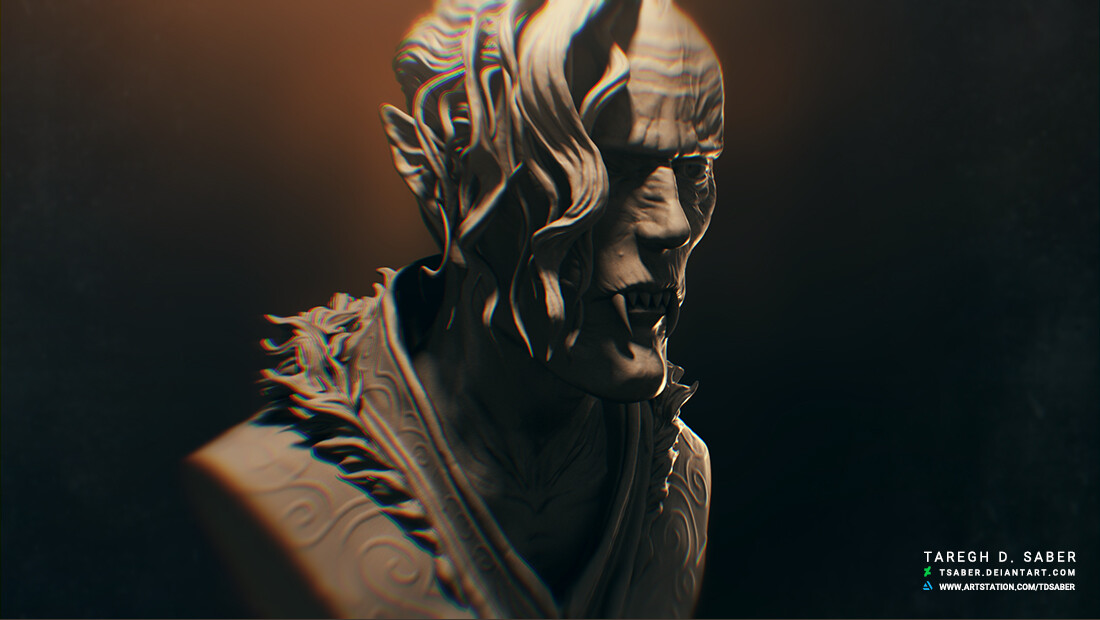 Taregh Saber - Vampire Bust - 3D Model