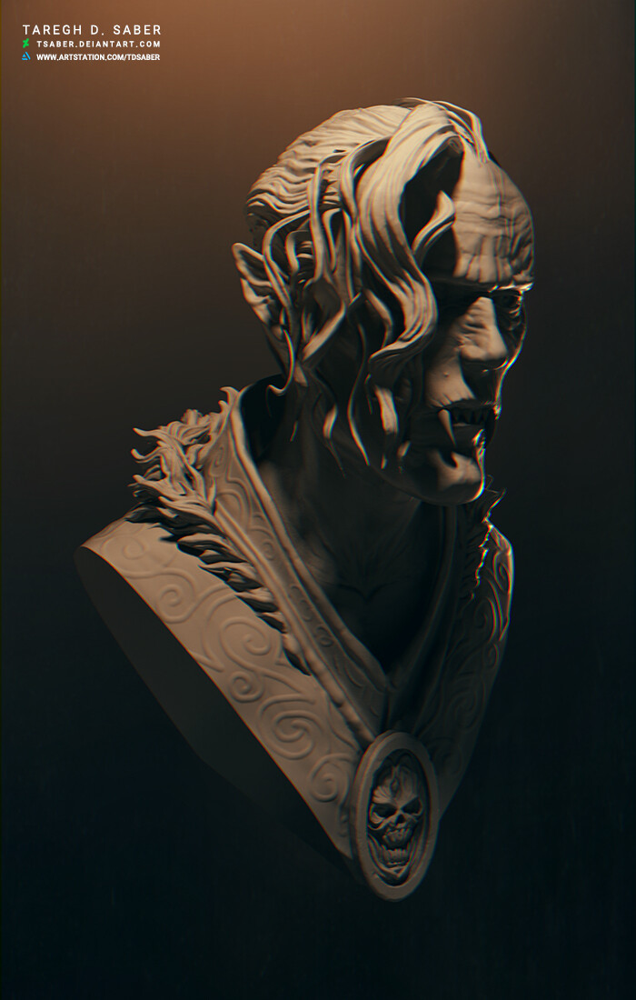 Taregh Saber - Vampire Bust - 3D Model