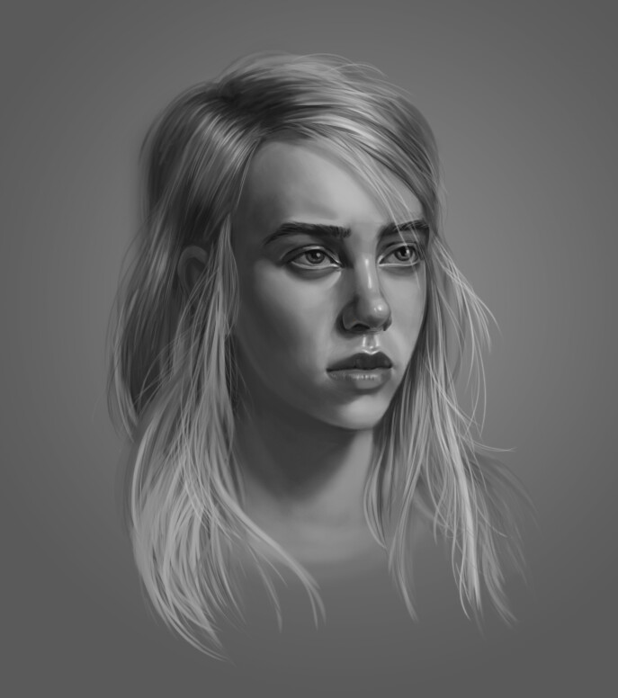 ArtStation - Billie Eilish portrait