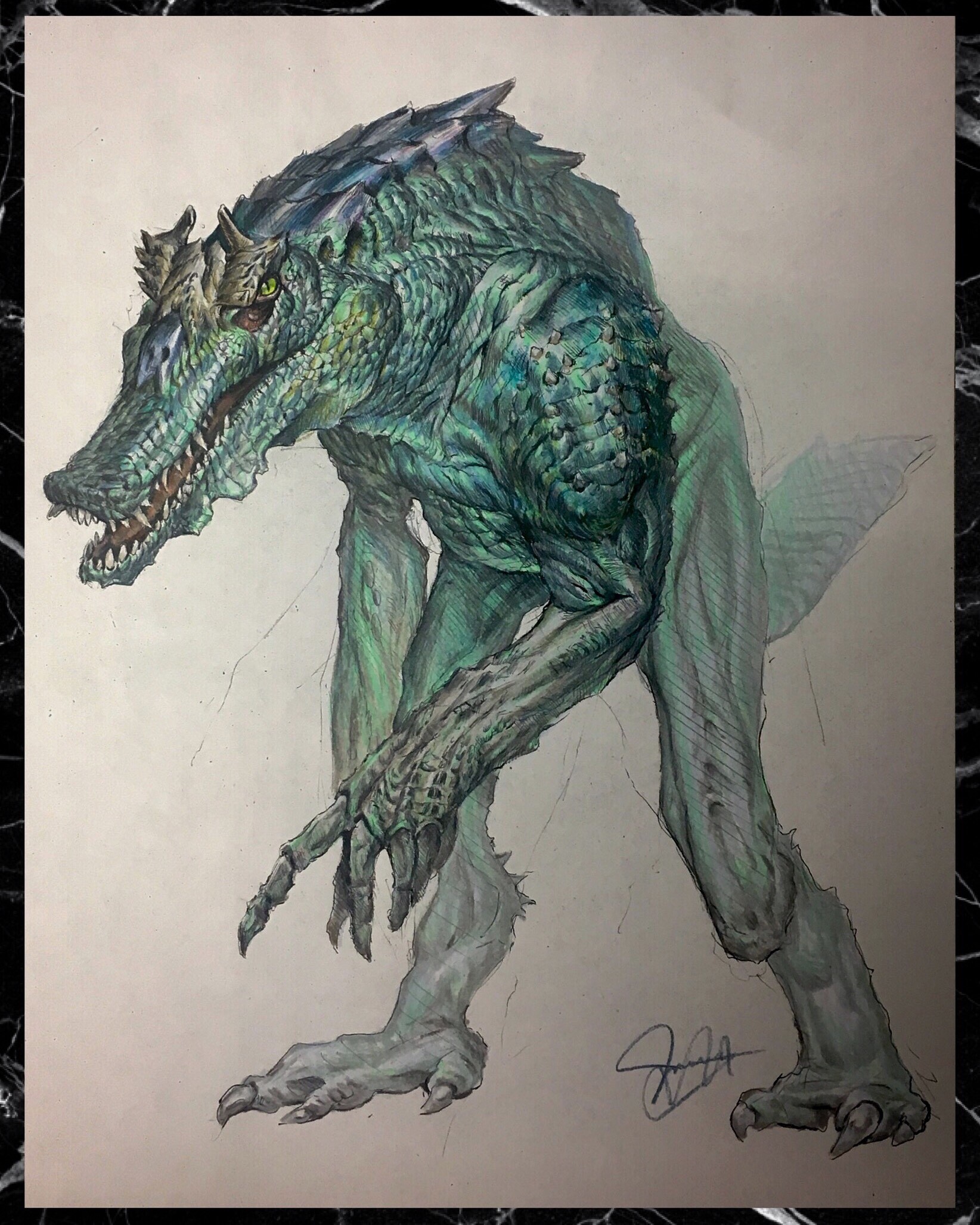 ArtStation - Crocodile-wolf creature