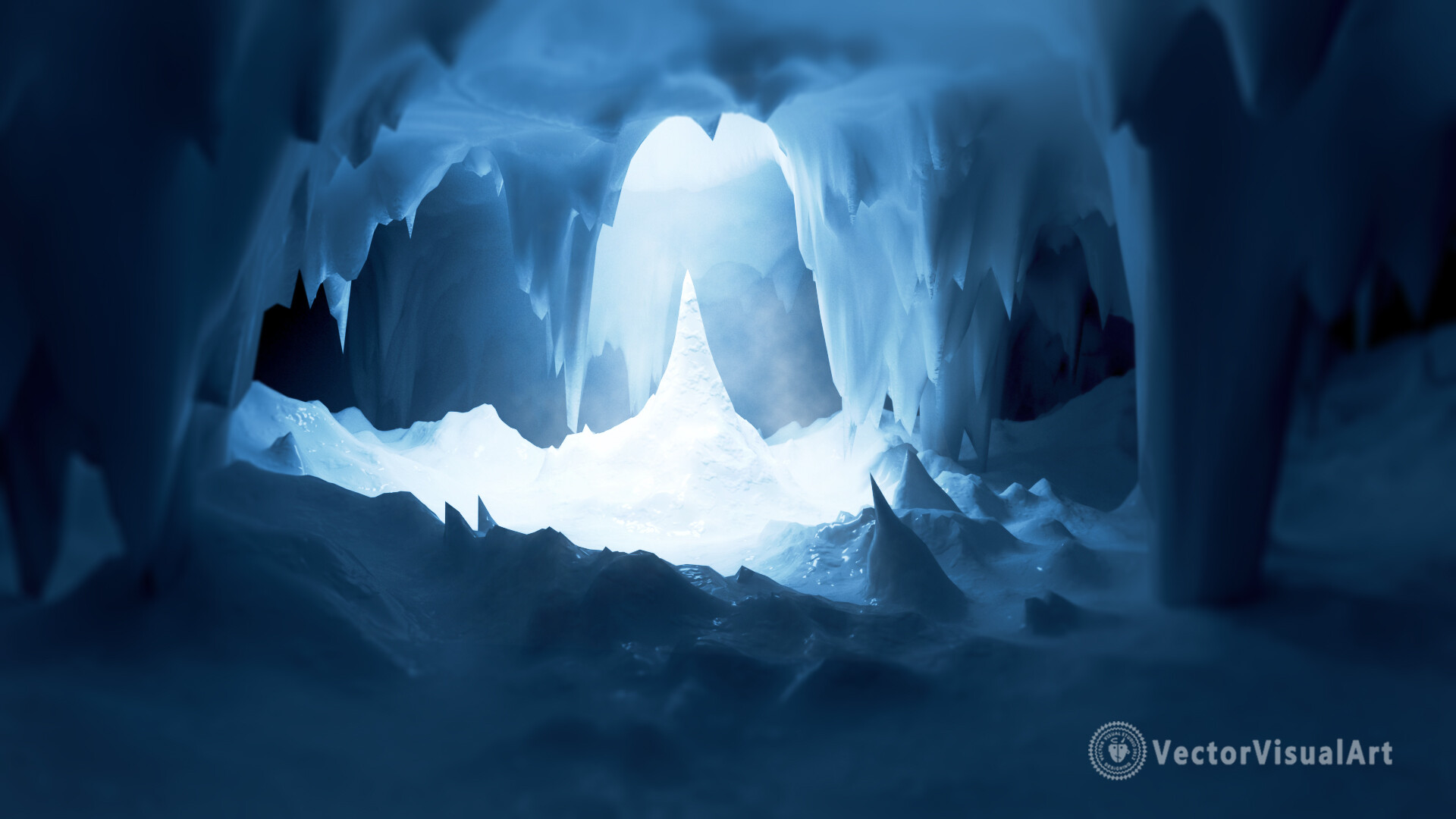 ArtStation - Ice Cave made with 3dsmax V-ray