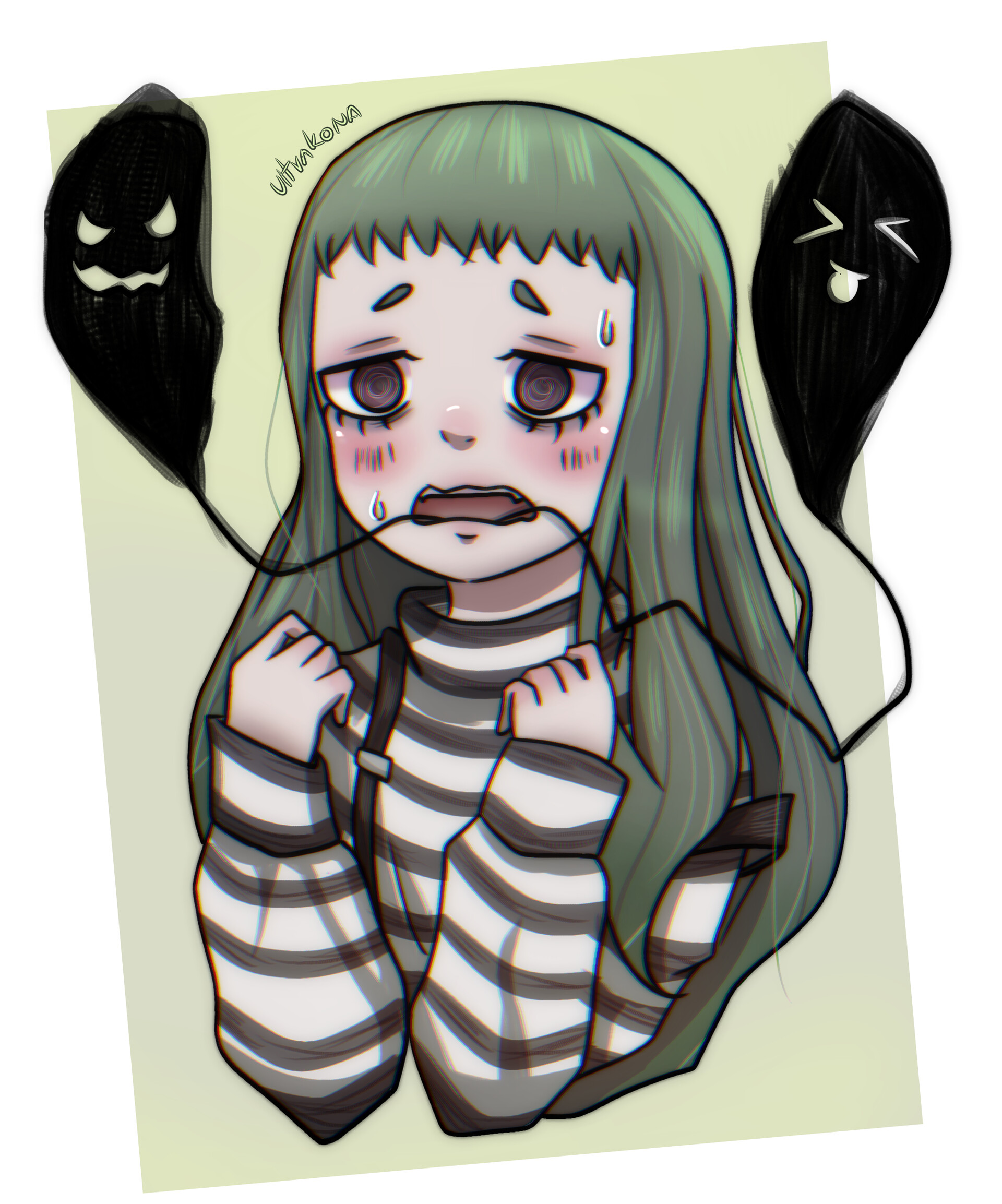 how to draw a ghost mouth