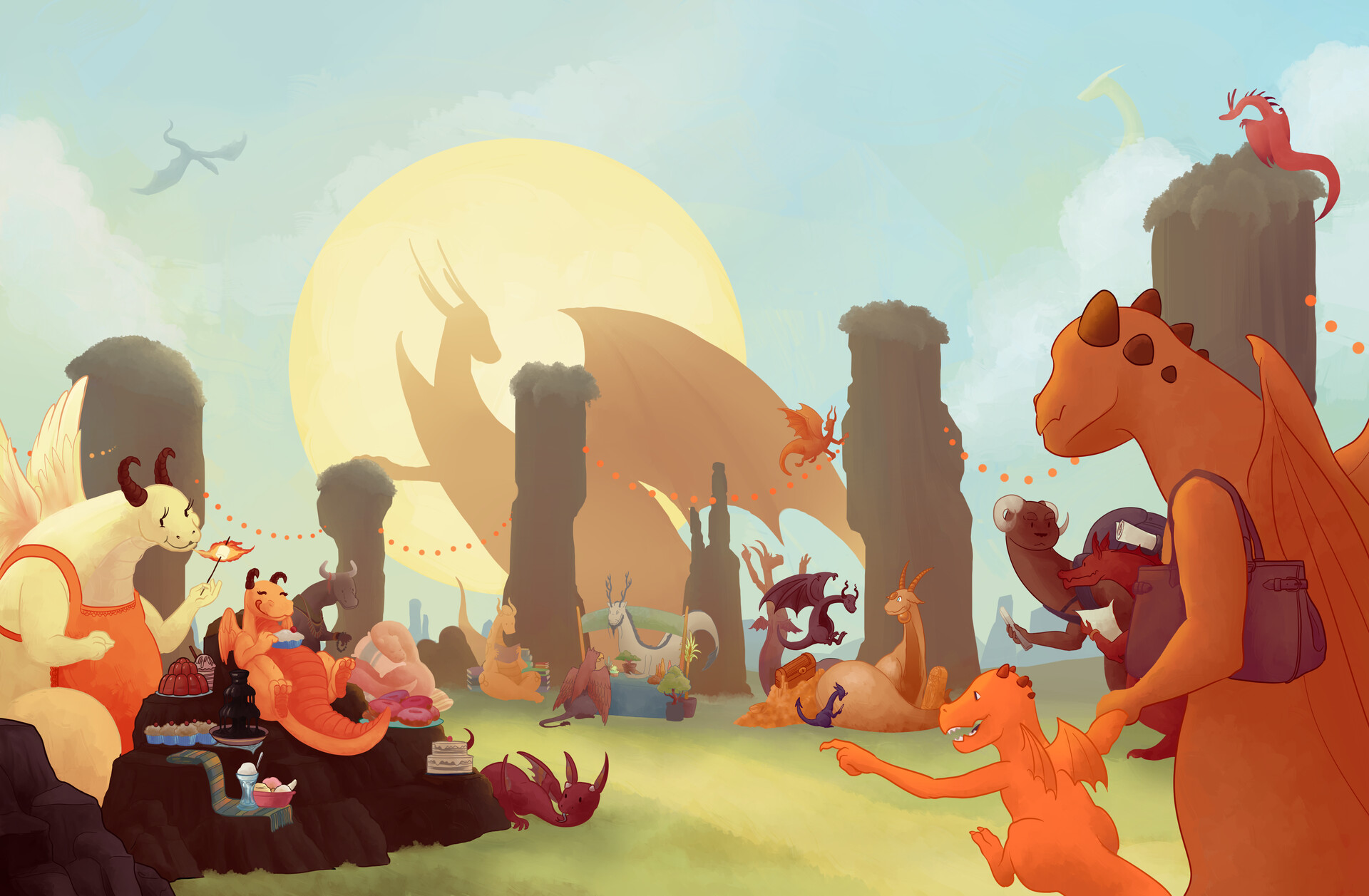 ArtStation - The Dragon Festival