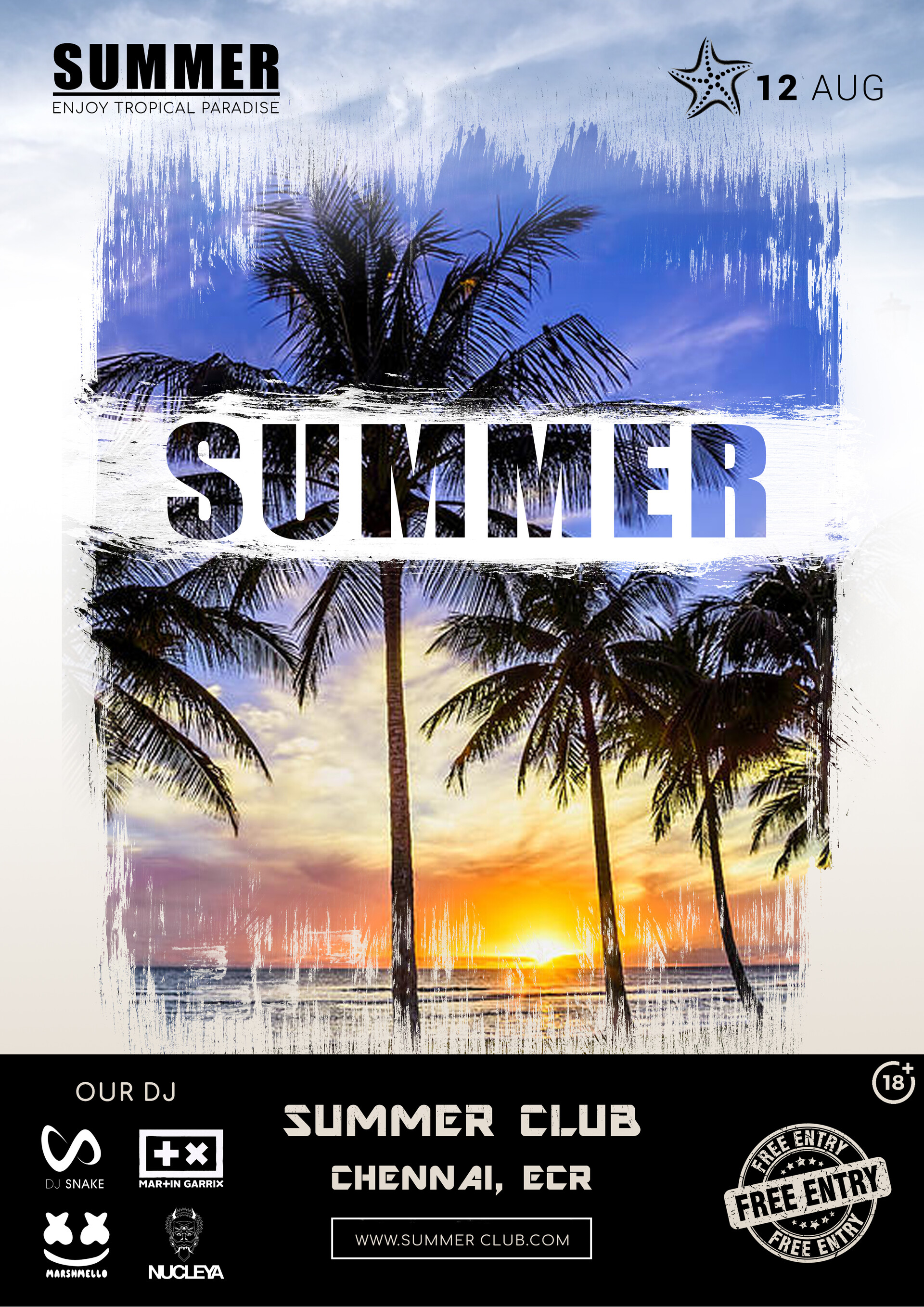 ArtStation - Summer club poster