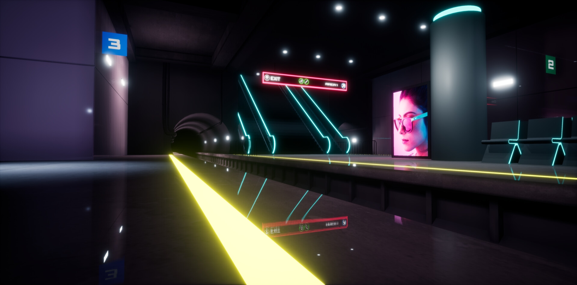 ArtStation - Futuristic Subway