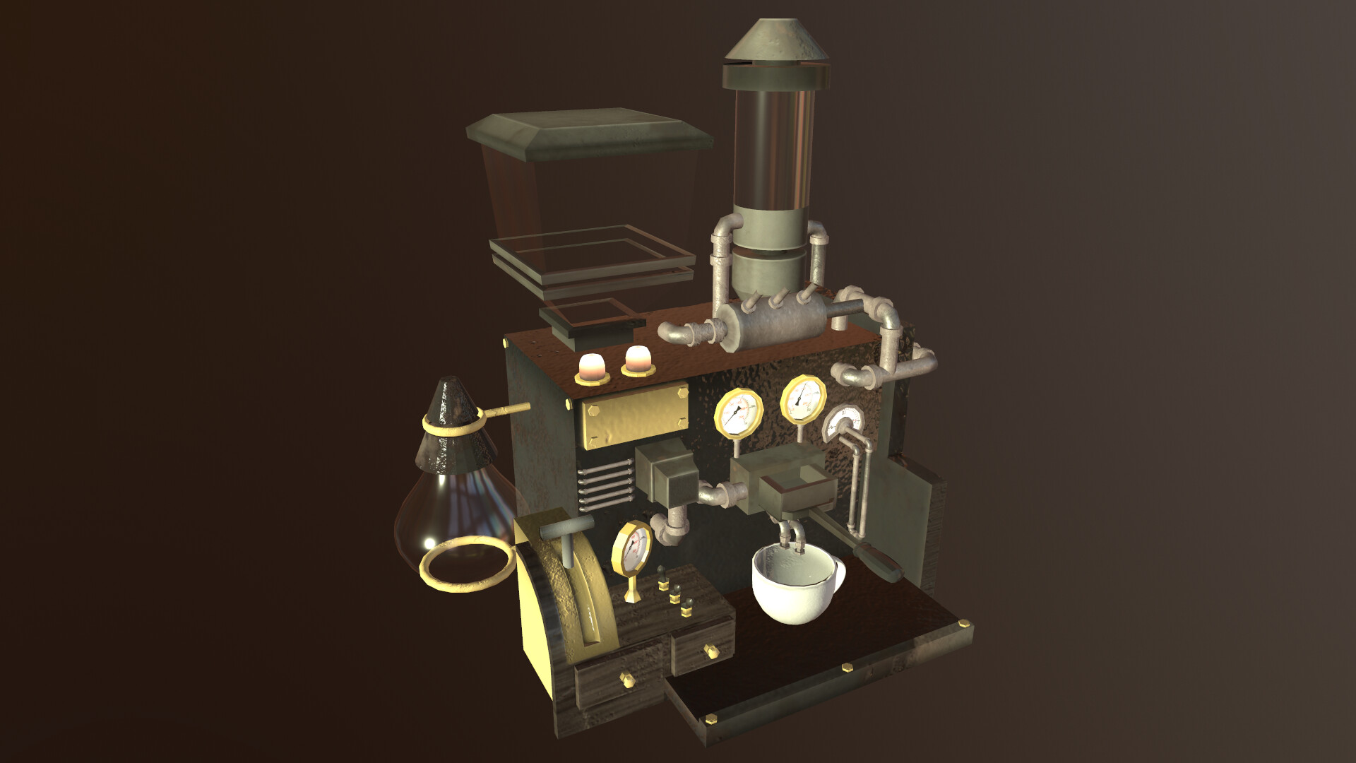 ArtStation - Steampunk Coffee Machine