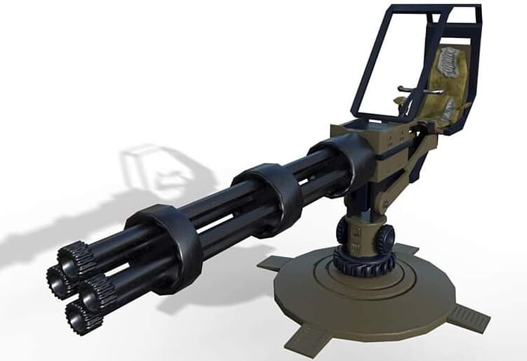 ArtStation - Mounted Machine Gun