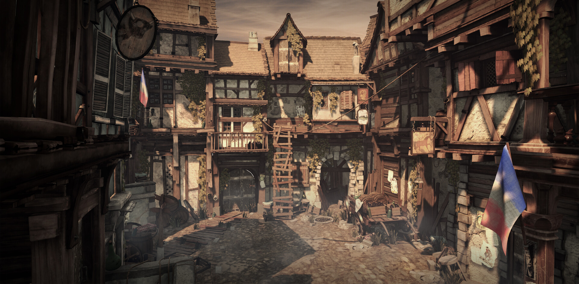 Jefferson Bacquey - Paris slum street - French Revolution