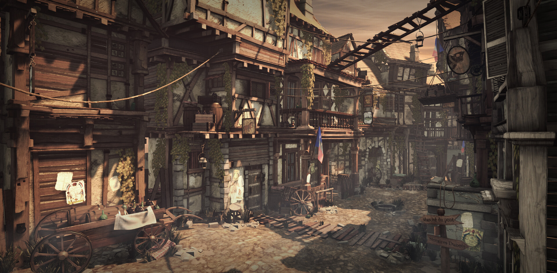 Jefferson Bacquey - Paris slum street - French Revolution