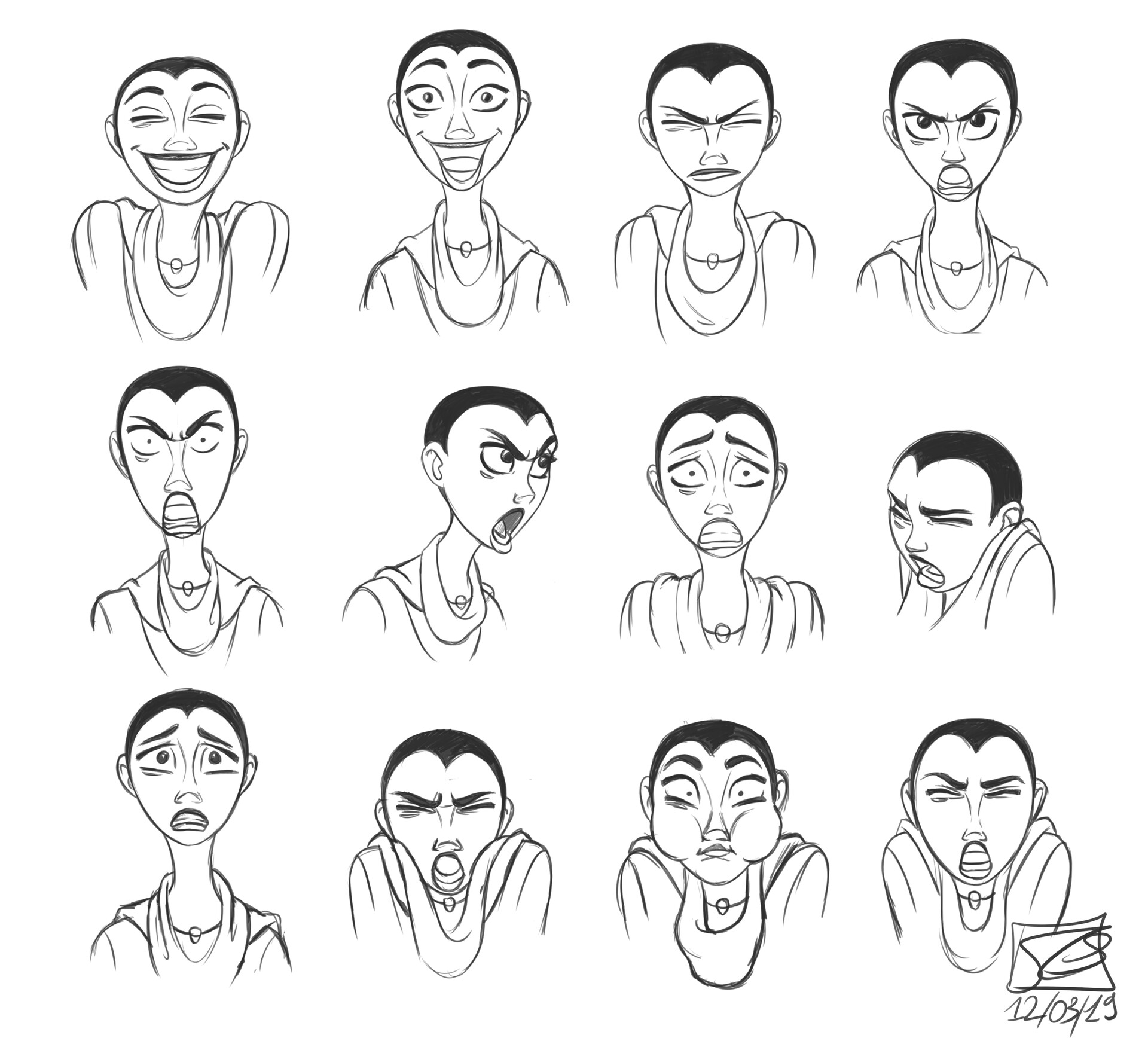 Margherita Stawski - Shil's Face Expressions Sheet