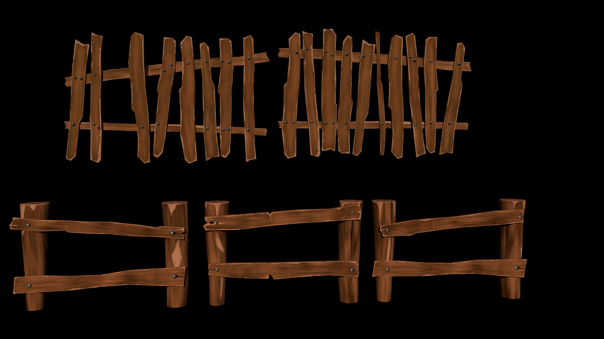 ArtStation - Stylized fences