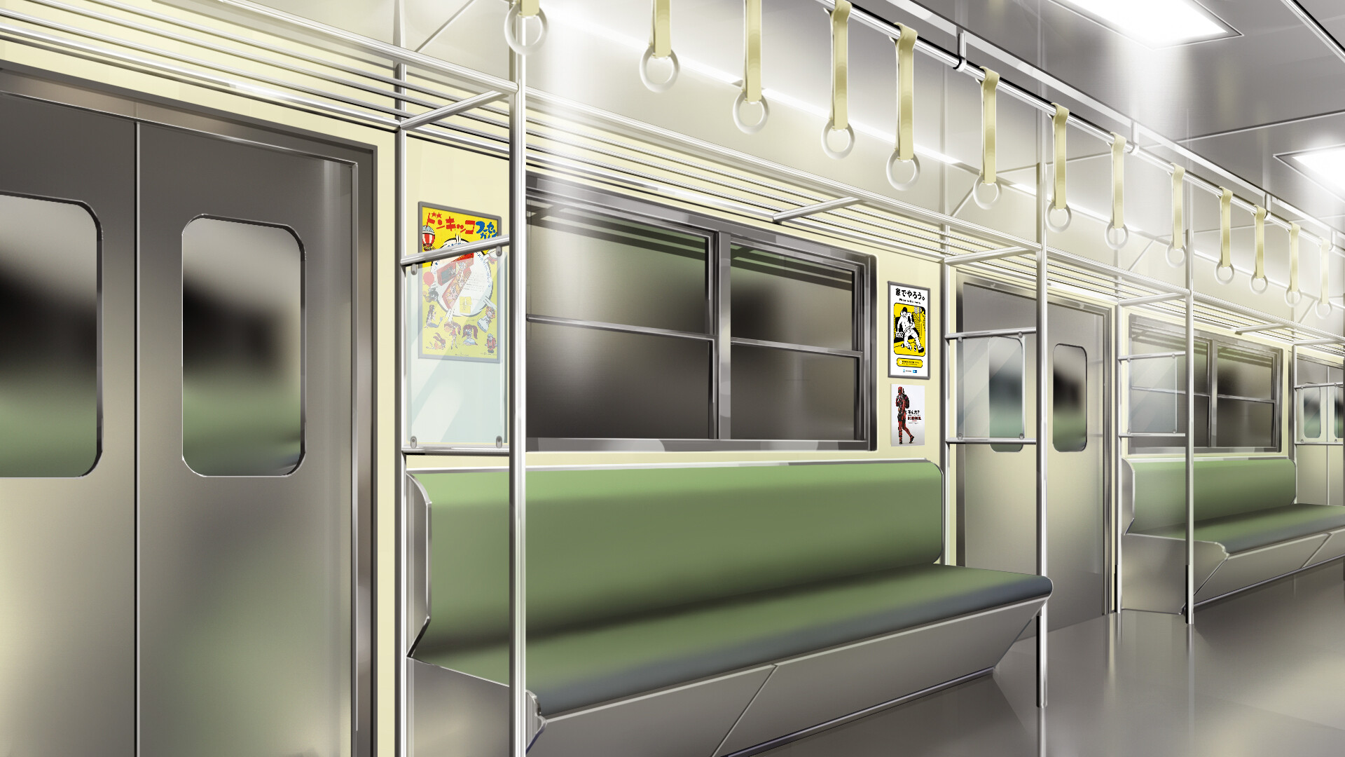 ArtStation - Train Interior Background Art
