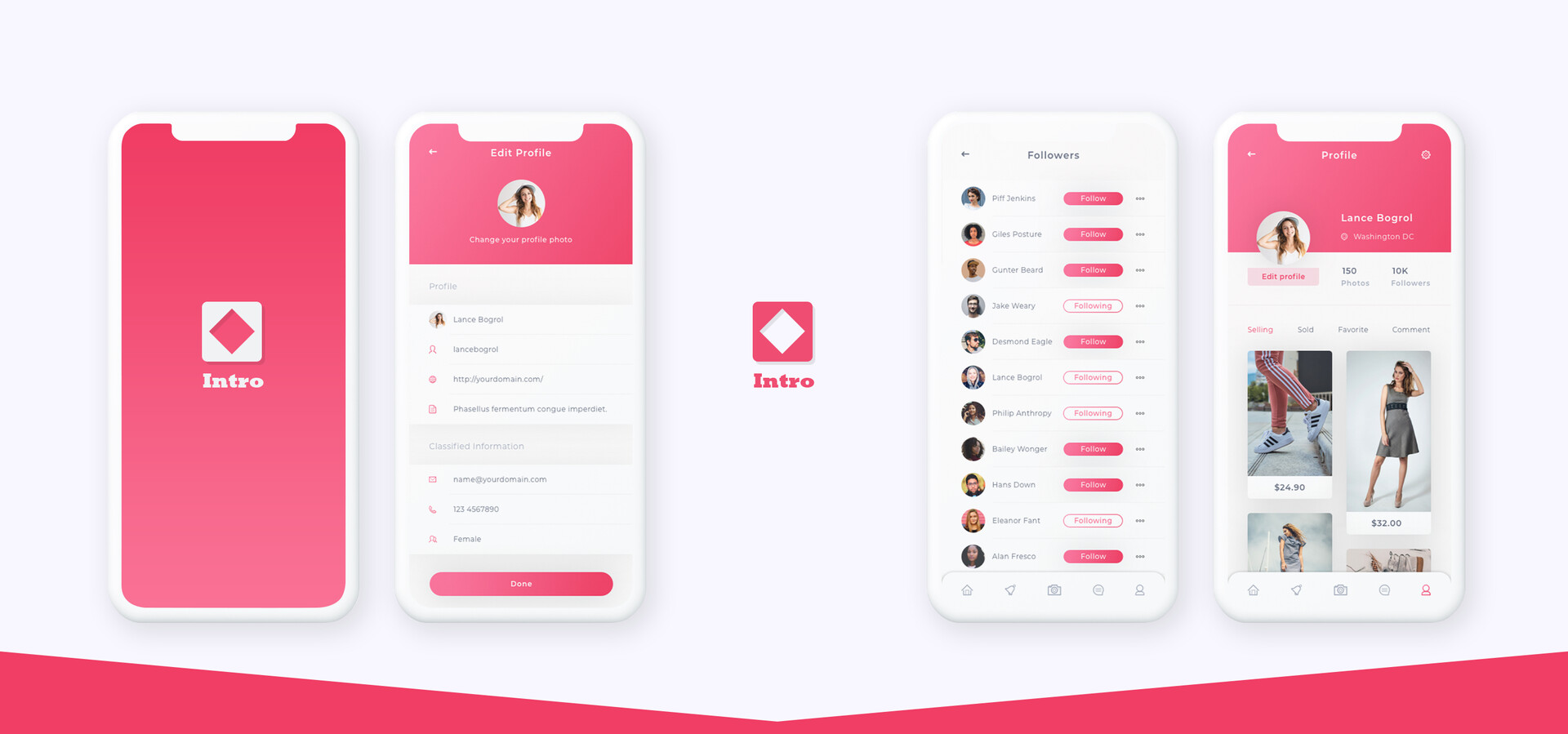 ArtStation - Intro app mockup