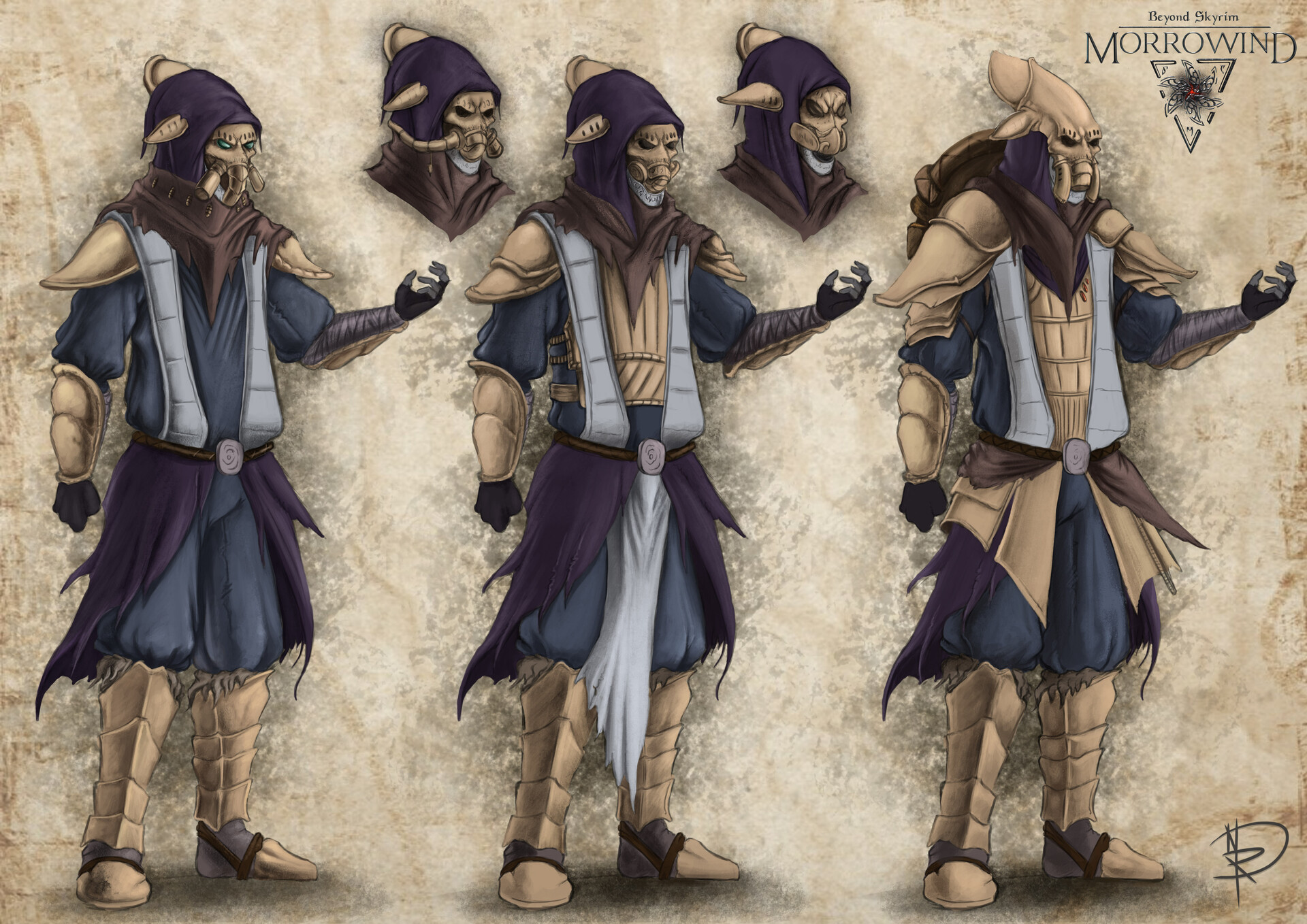 ArtStation - Beyond Skyrim: Ash Adept armor-Concept