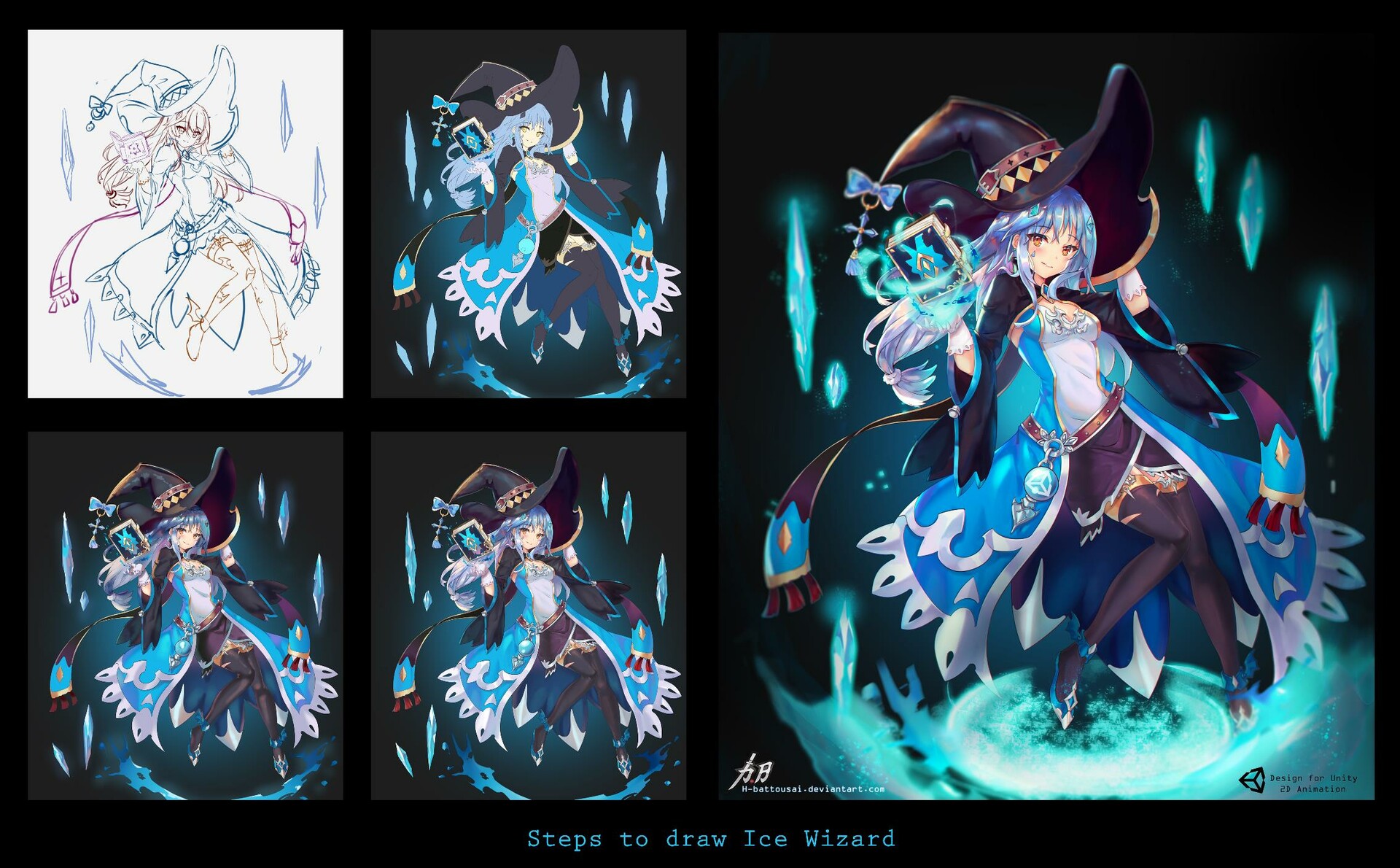 how to draw the ice wizard