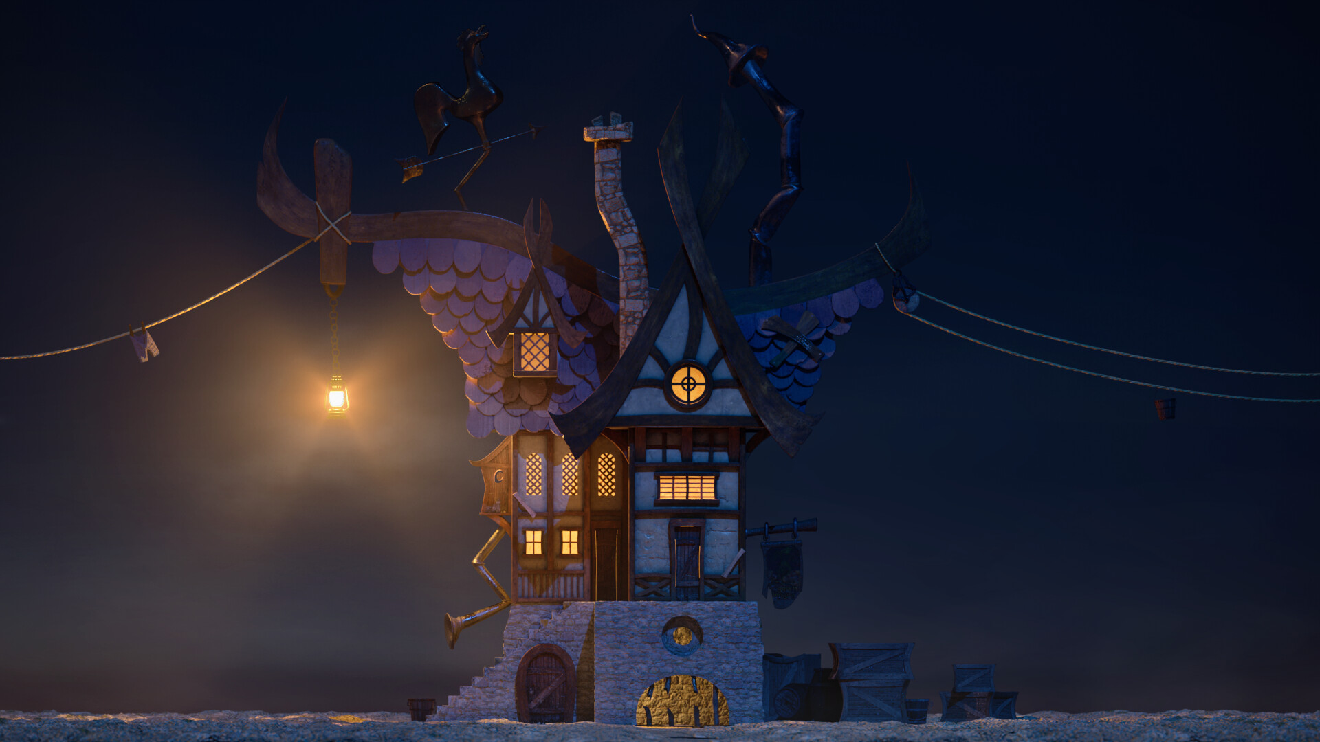 ArtStation - The green dragon inn