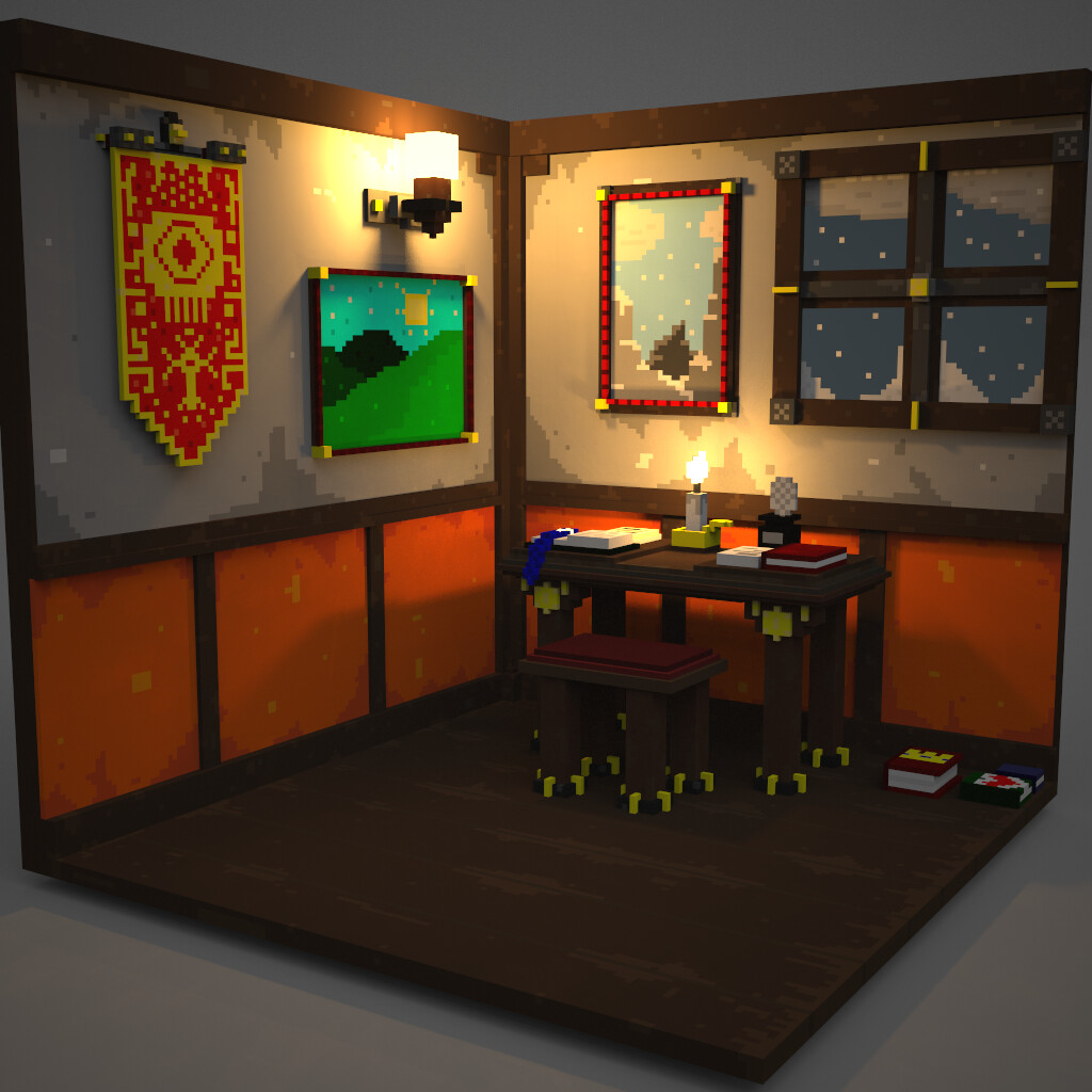 ArtStation - Small Voxel Room