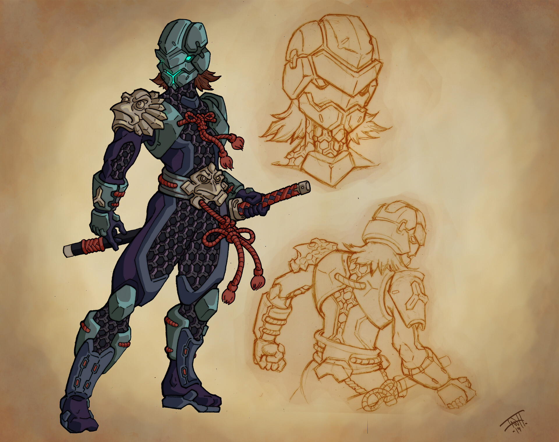 ArtStation - Fighting Game Character: Koga Tengu