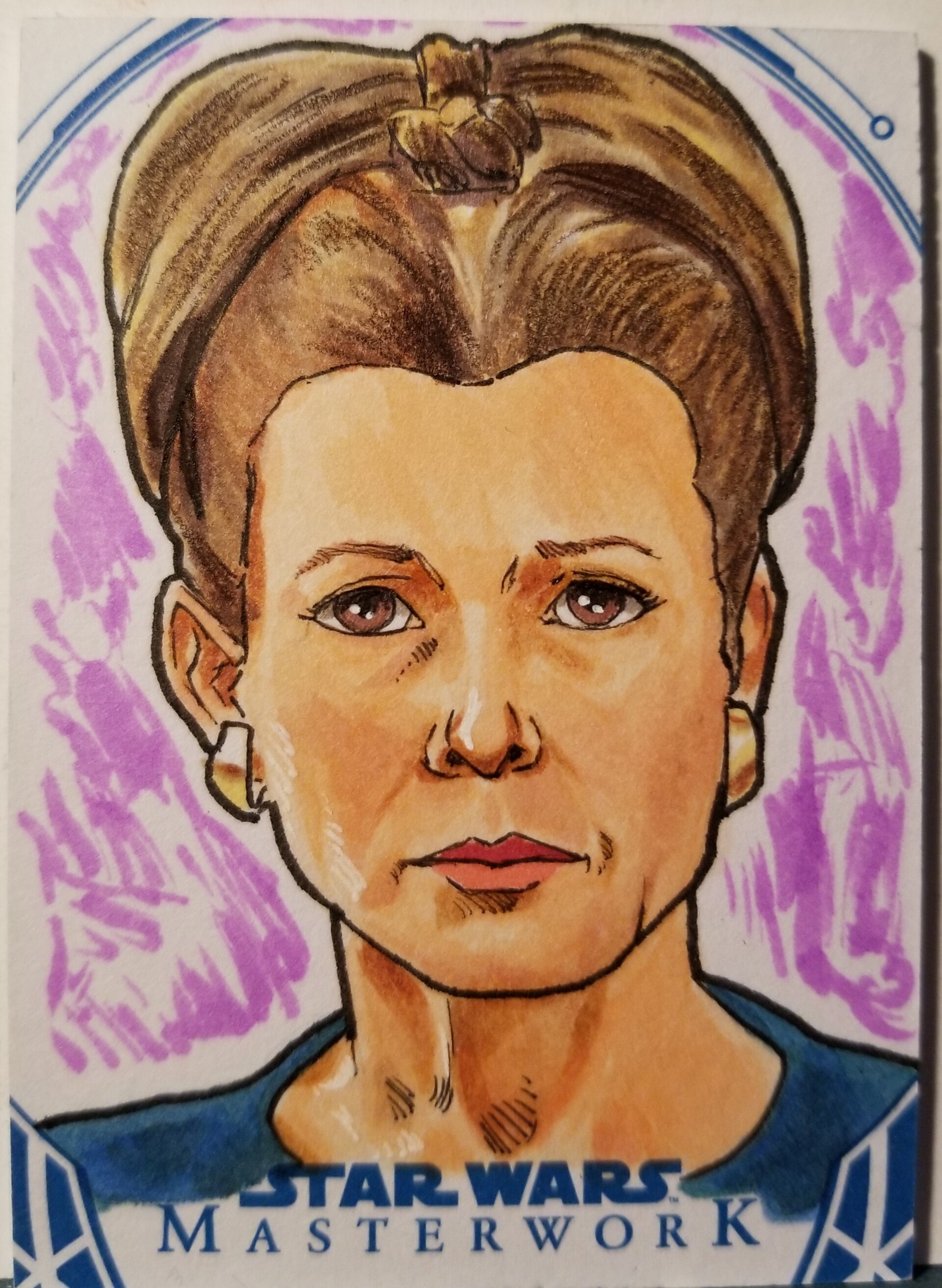 ArtStation - Topps Star Wars Masterworks 2018 General Organa Sketch Card