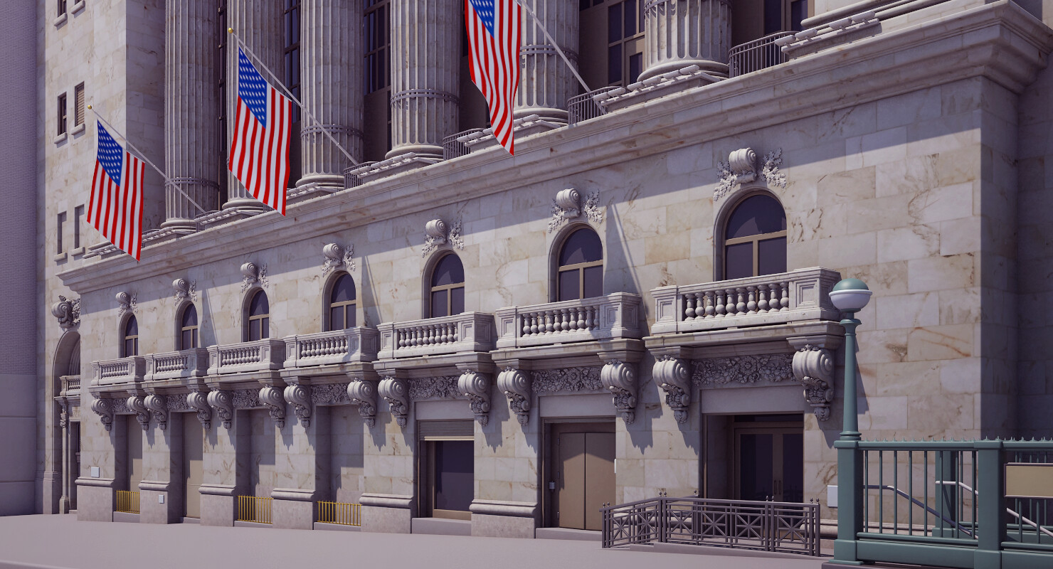 Tim Shaw - New York Stock Exchange Building 3d model