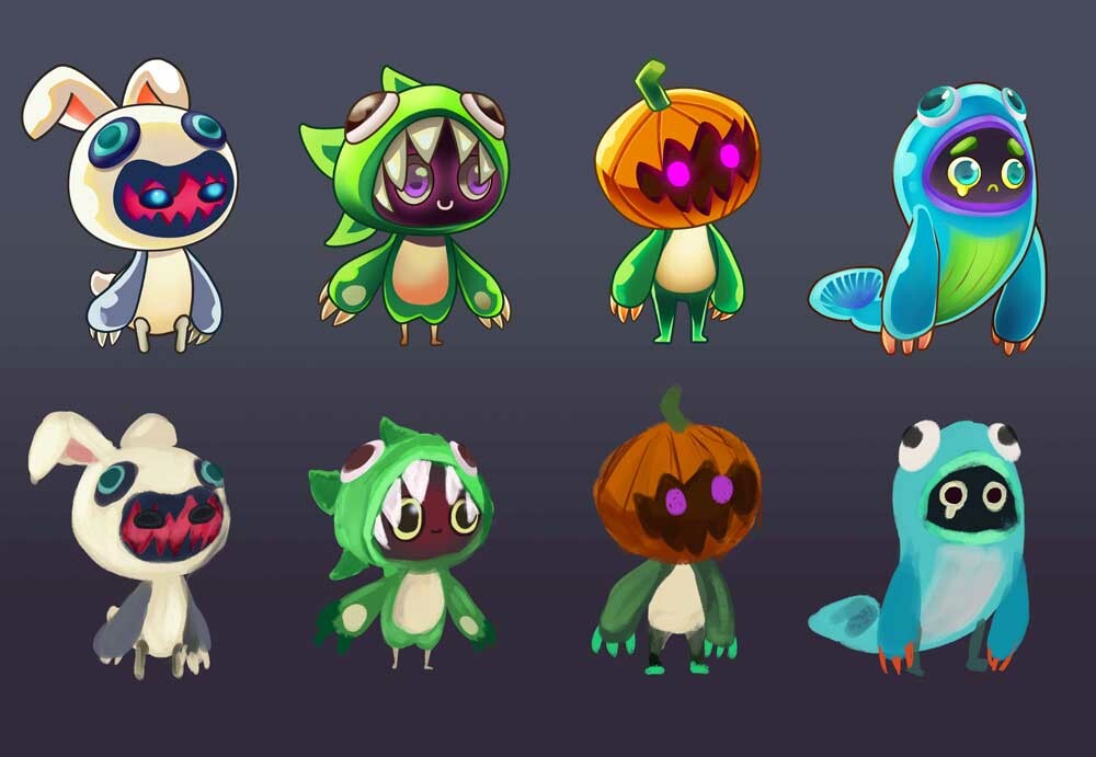 ArtStation - cute monster design