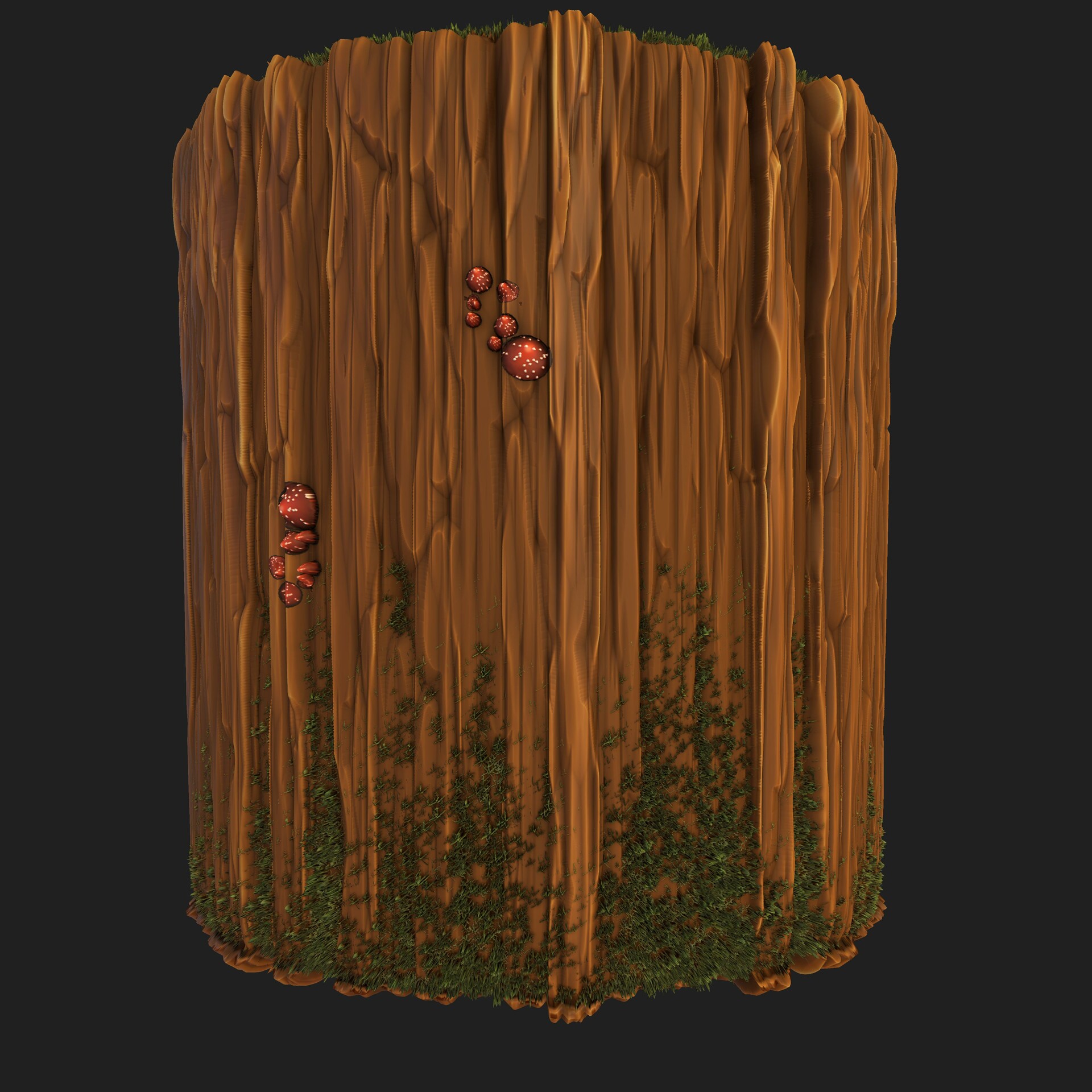 ArtStation - wood trunk stylized material
