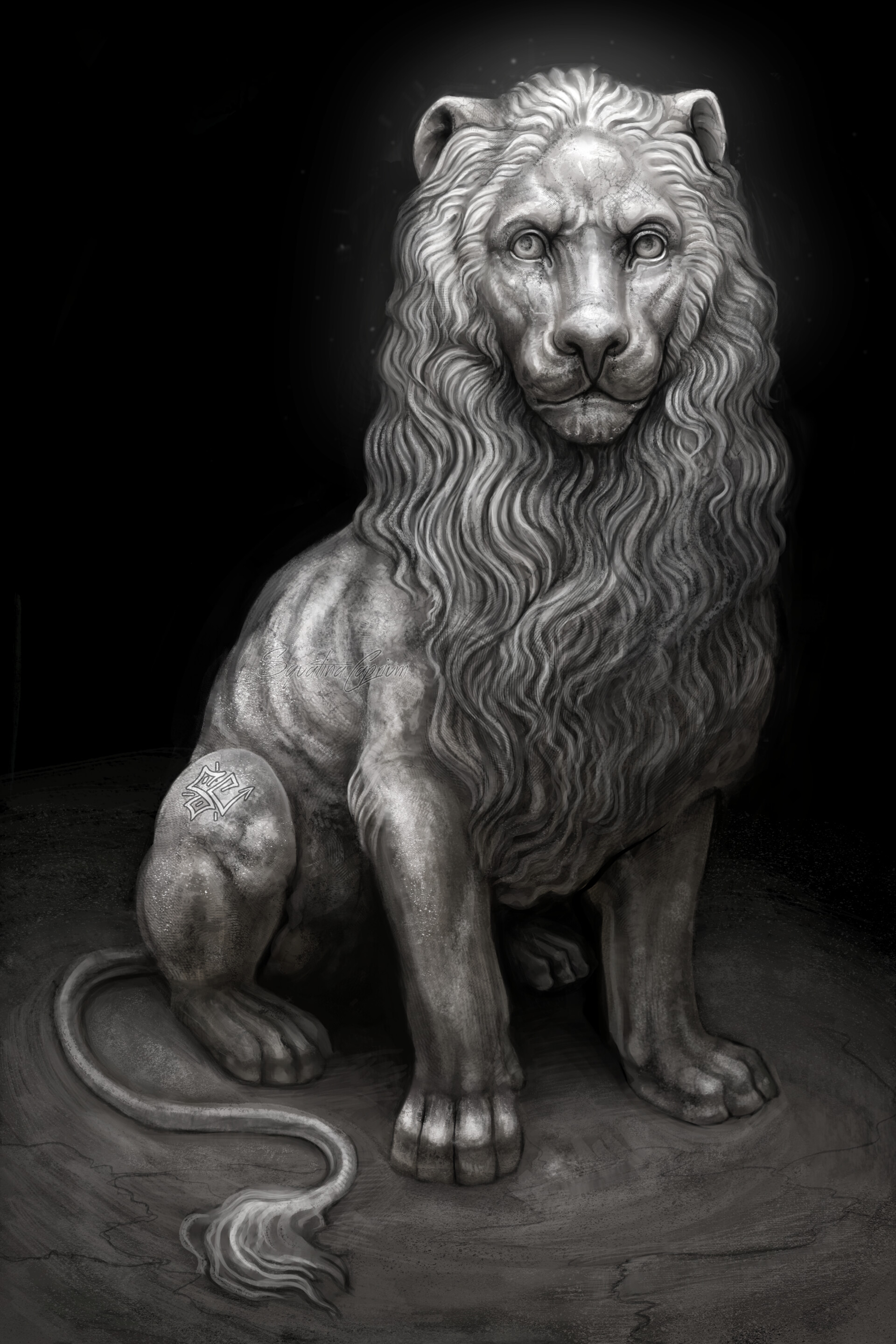 ArtStation - Lion statue