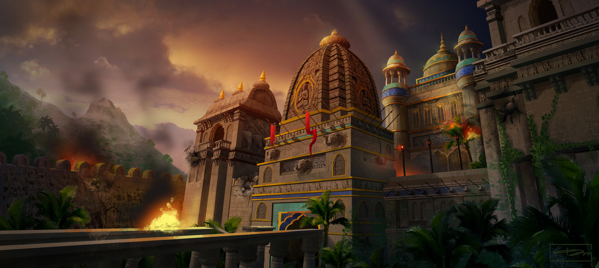 ArtStation - Palace on fire