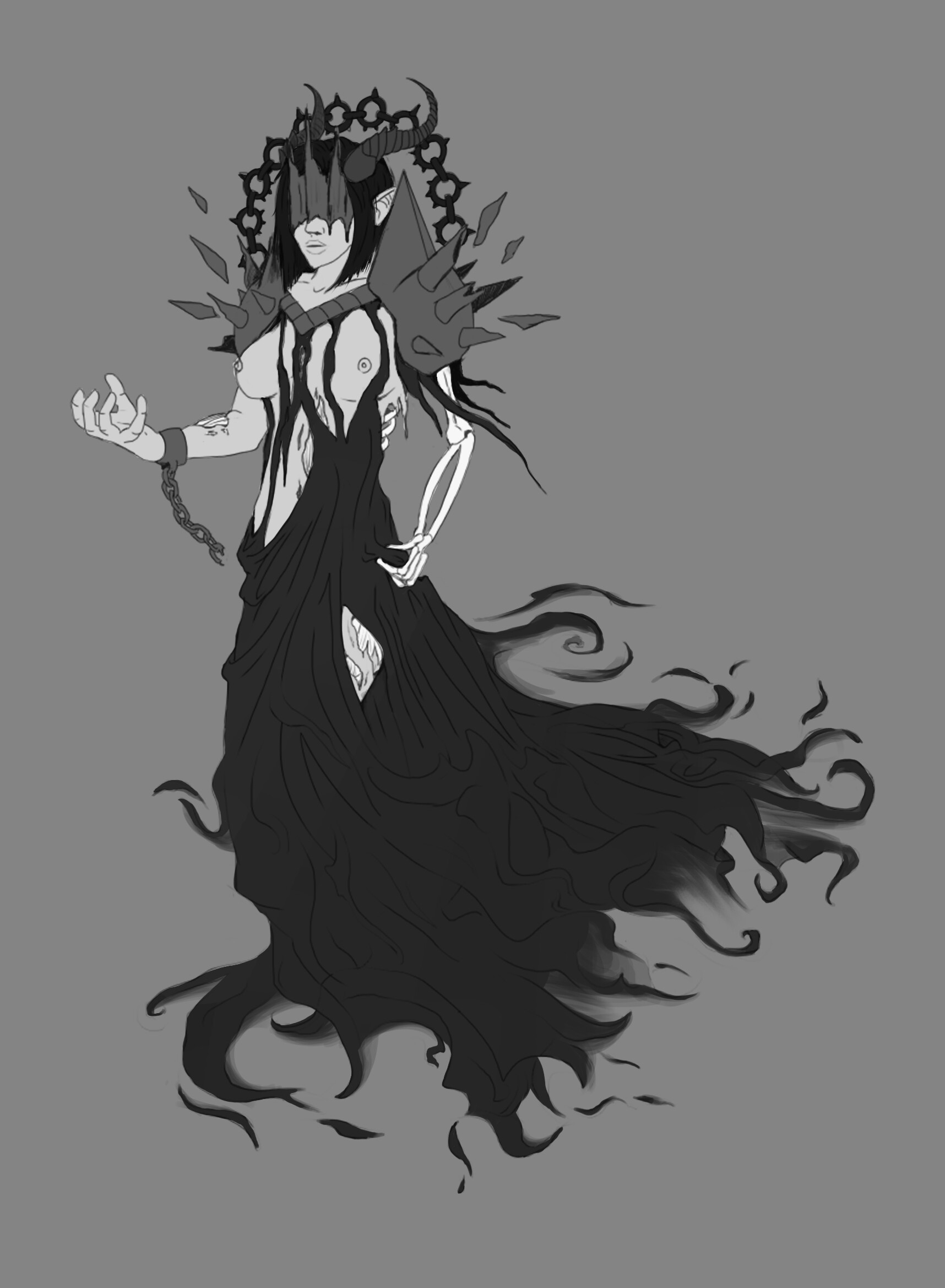 Anime Shadow Demon Girl